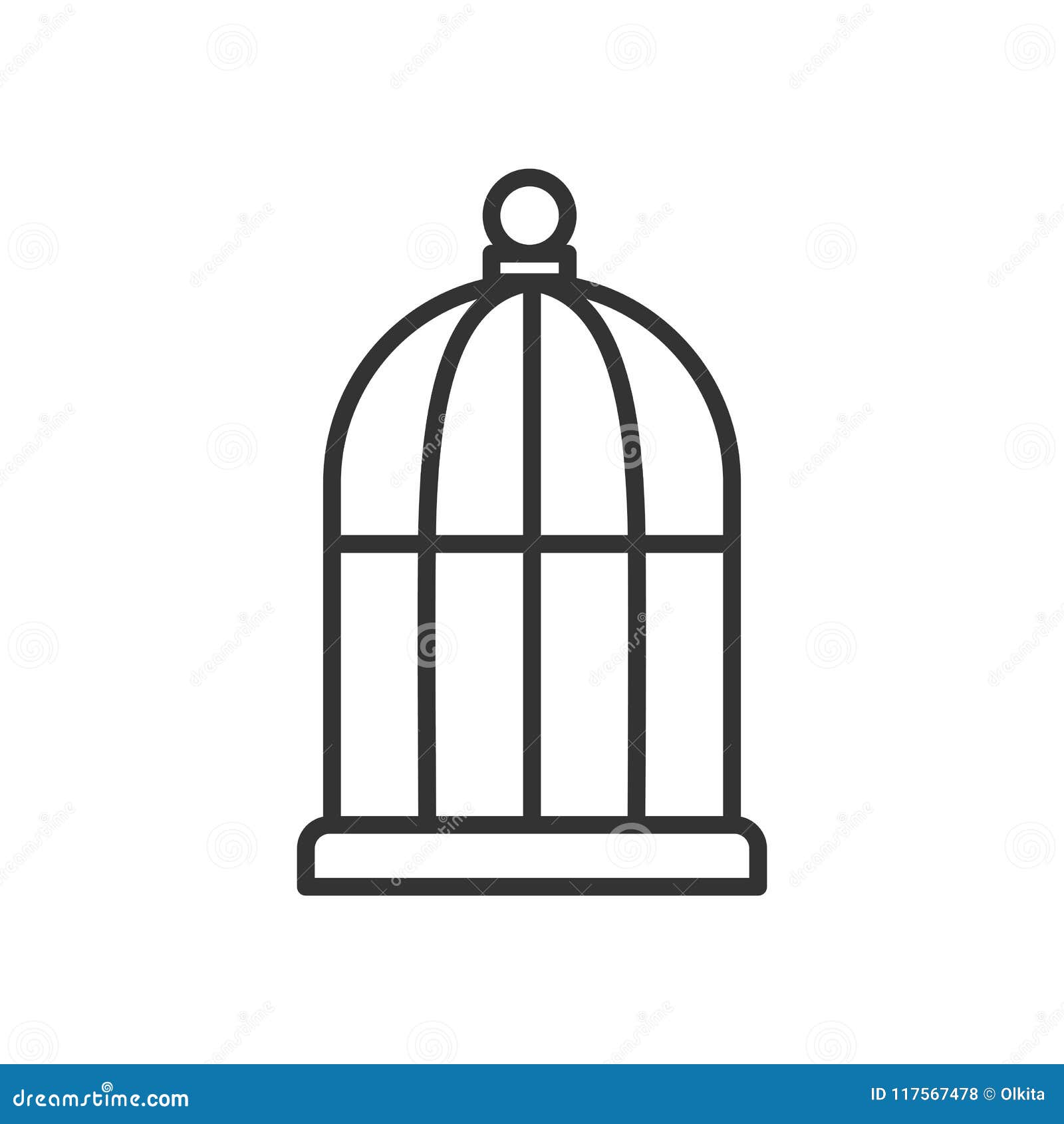Simple Birdcage Drawing