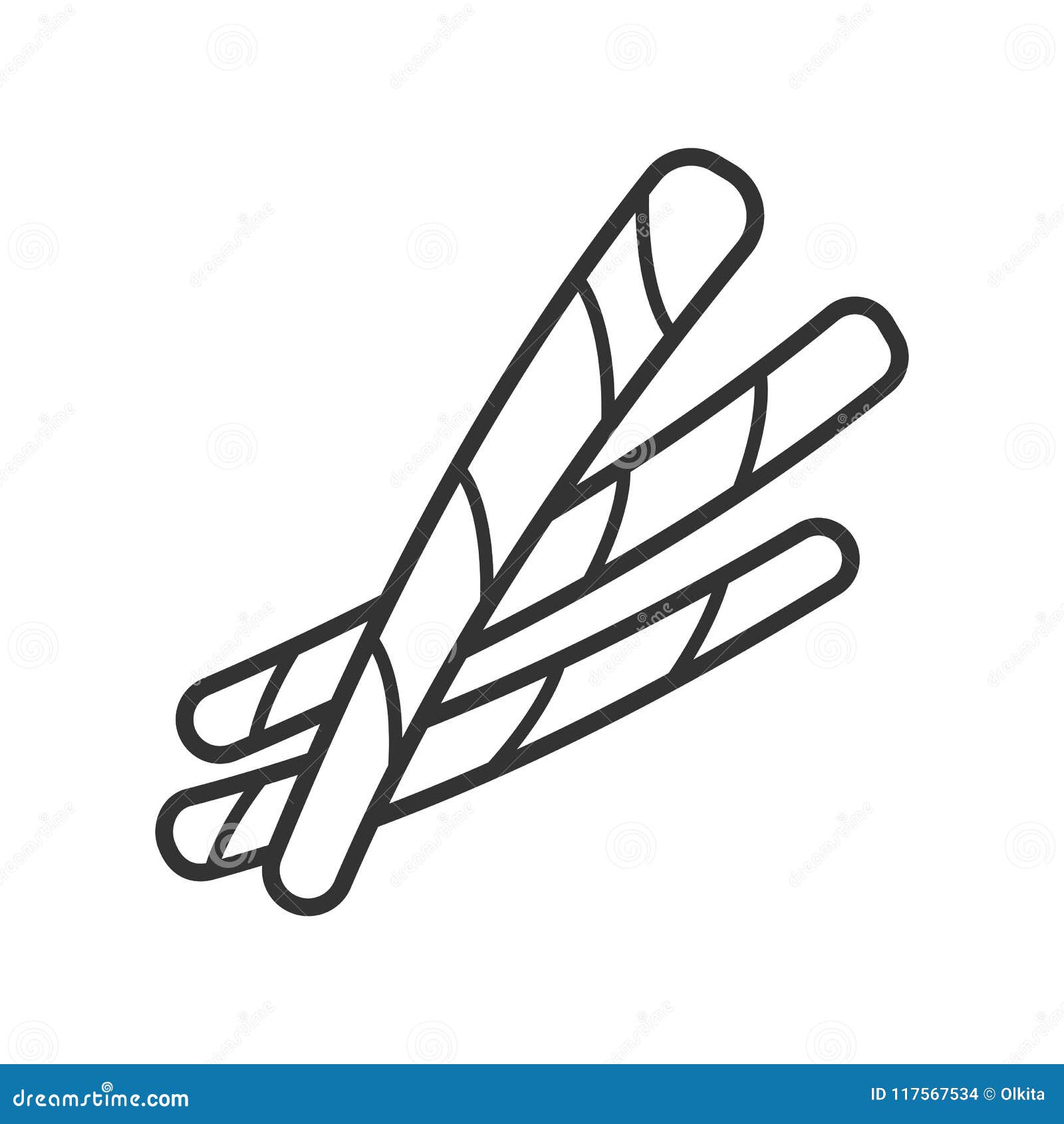 Bread Sticks Snack Sketch Vector Icon For Italian Cuisine Food Menu ...