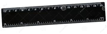 The Black Isolated Ruler 15 Cm Stock Image - Image of height ...