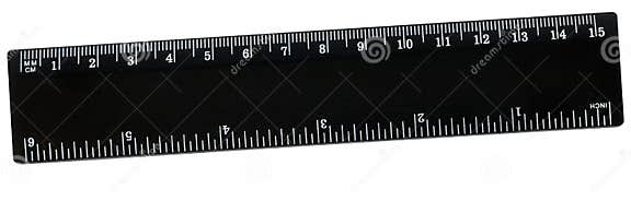 The Black Isolated Ruler 15 Cm Stock Image - Image of height ...