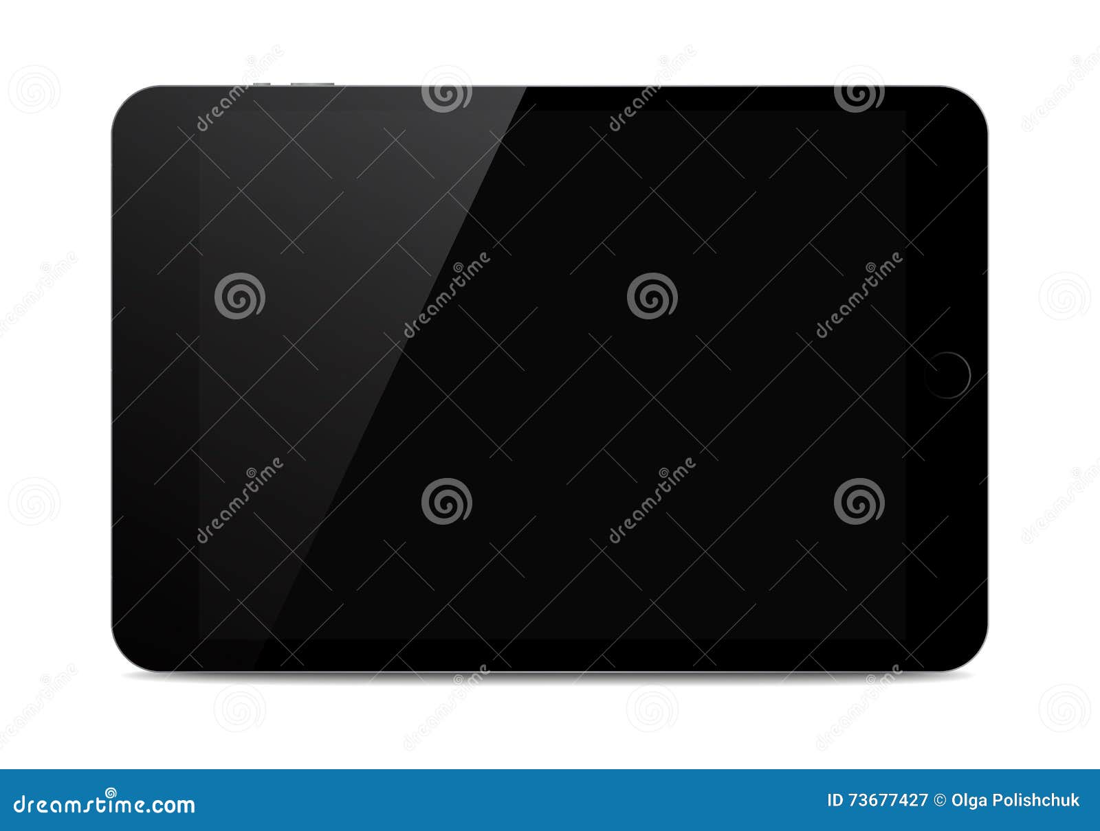 Black isolated tablet stock illustration. Illustration of computer ...