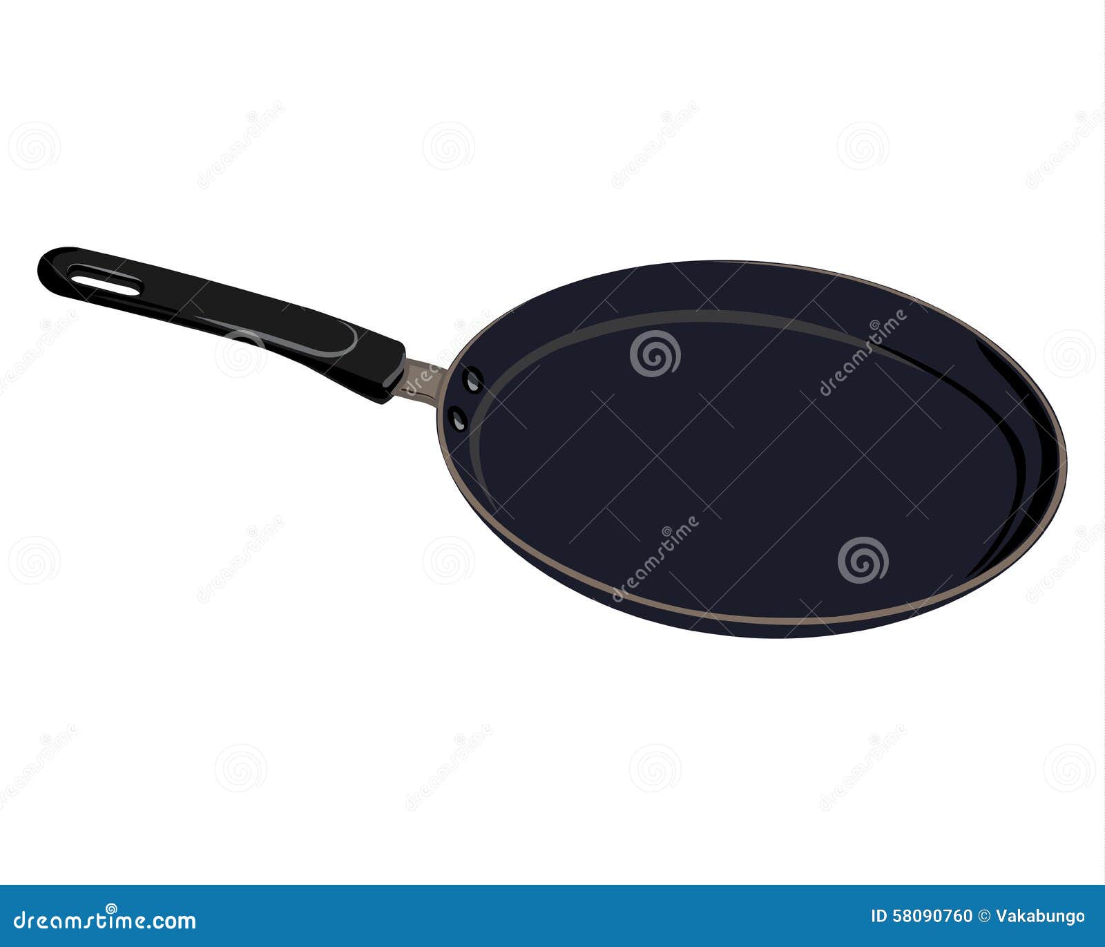 Black Isolated Teflon Pan for Kitchen for Cooking Stock Vector ...