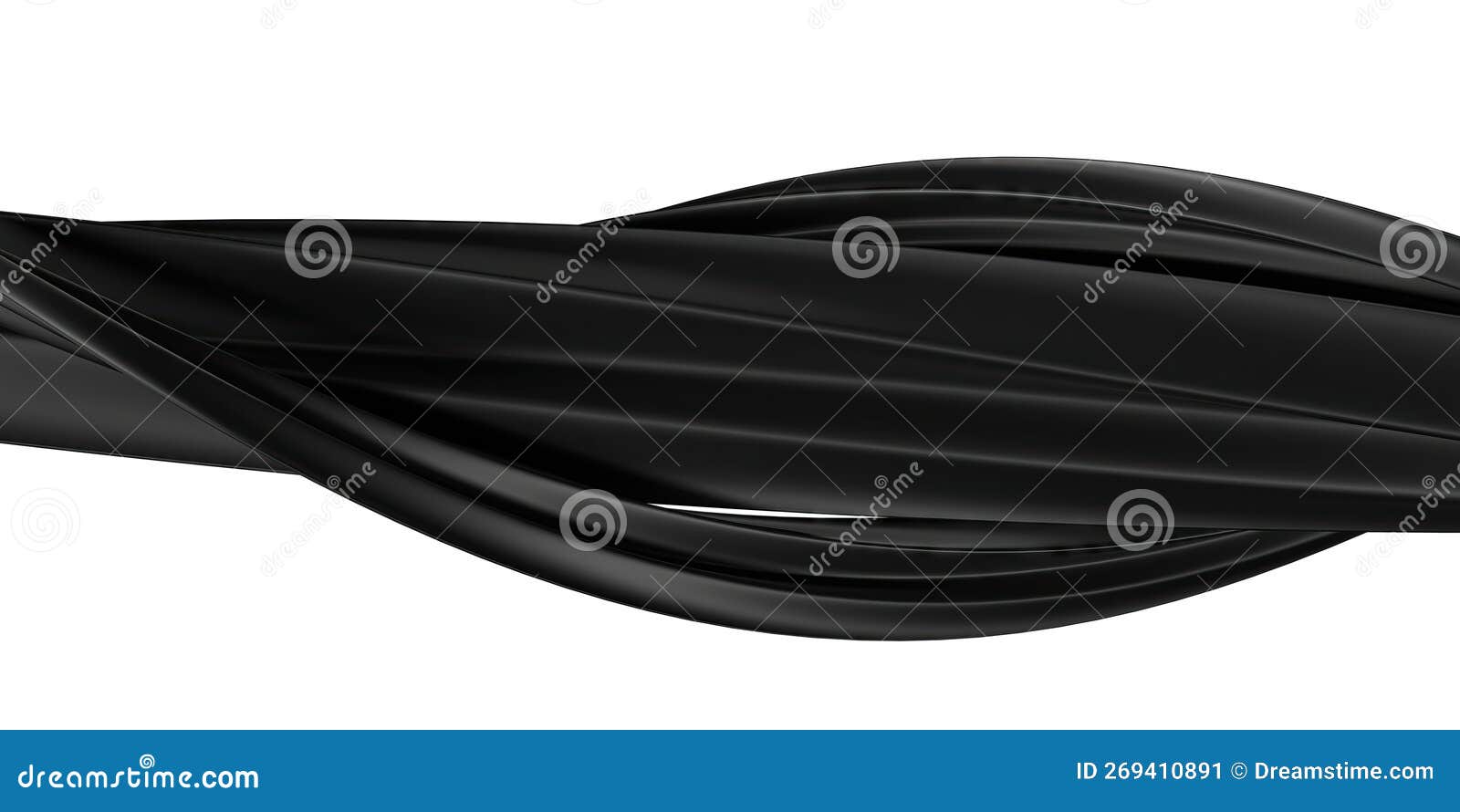 Black Isolated Wind Flow Fabric-like Soft Metal Abstract Dramatic ...