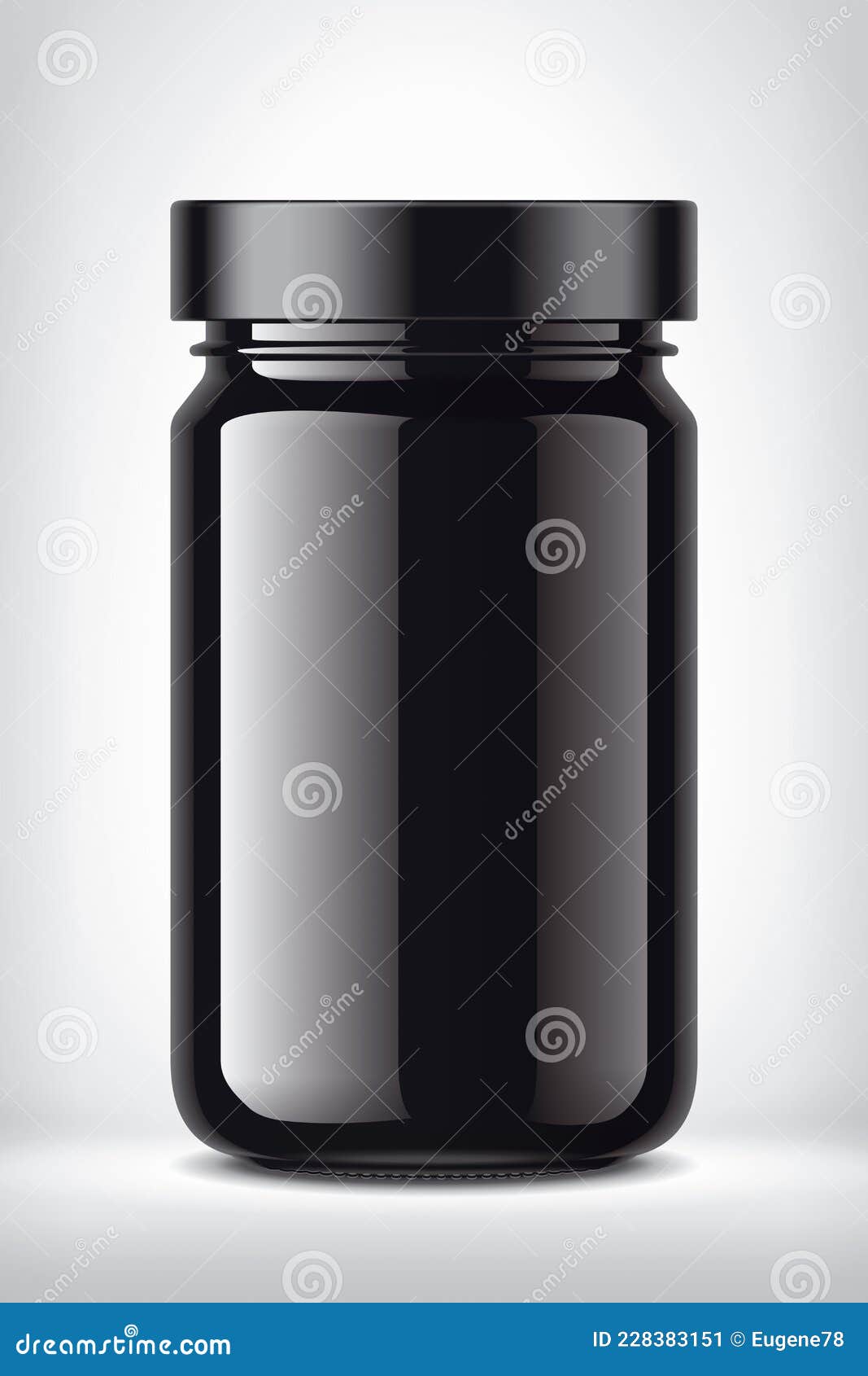 Black Jar on Background. stock vector. Illustration of colored - 228383151
