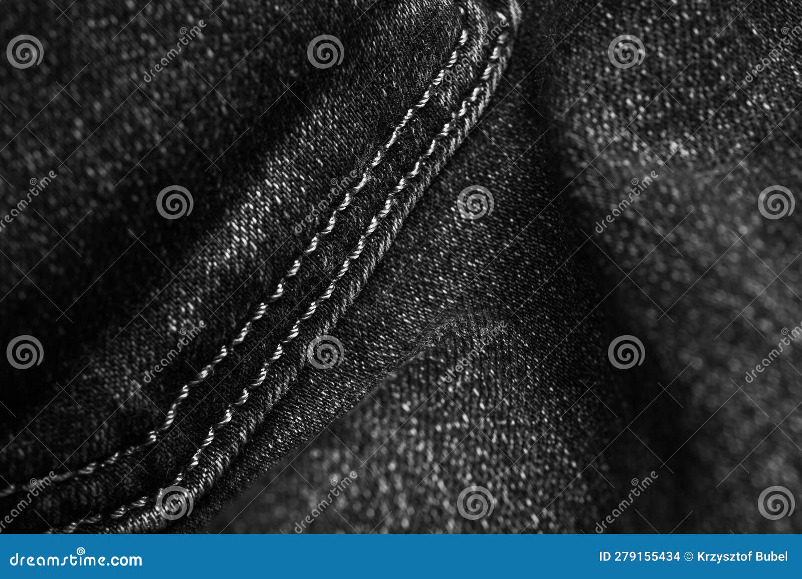 Black Jeans with an Interesting Texture Visible. Background Stock Photo ...