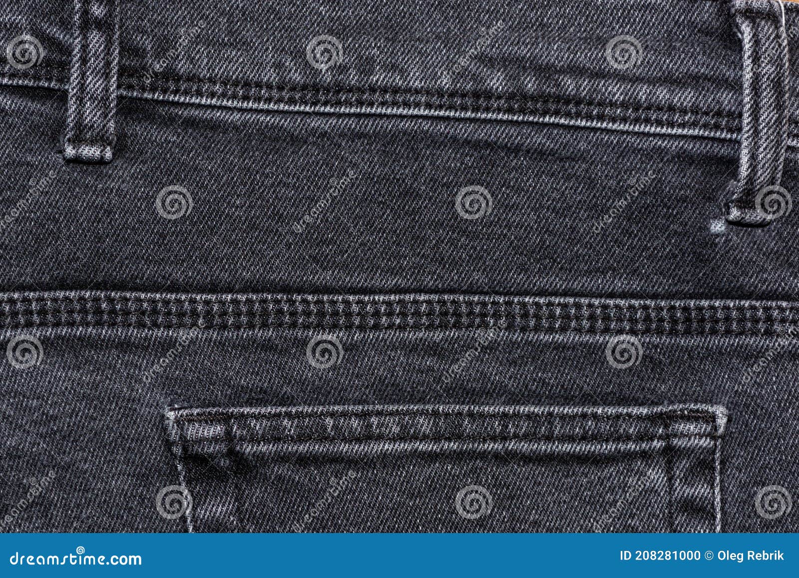 Black Jeans, Pocket and Seams Stock Photo - Image of grunge, pocket ...