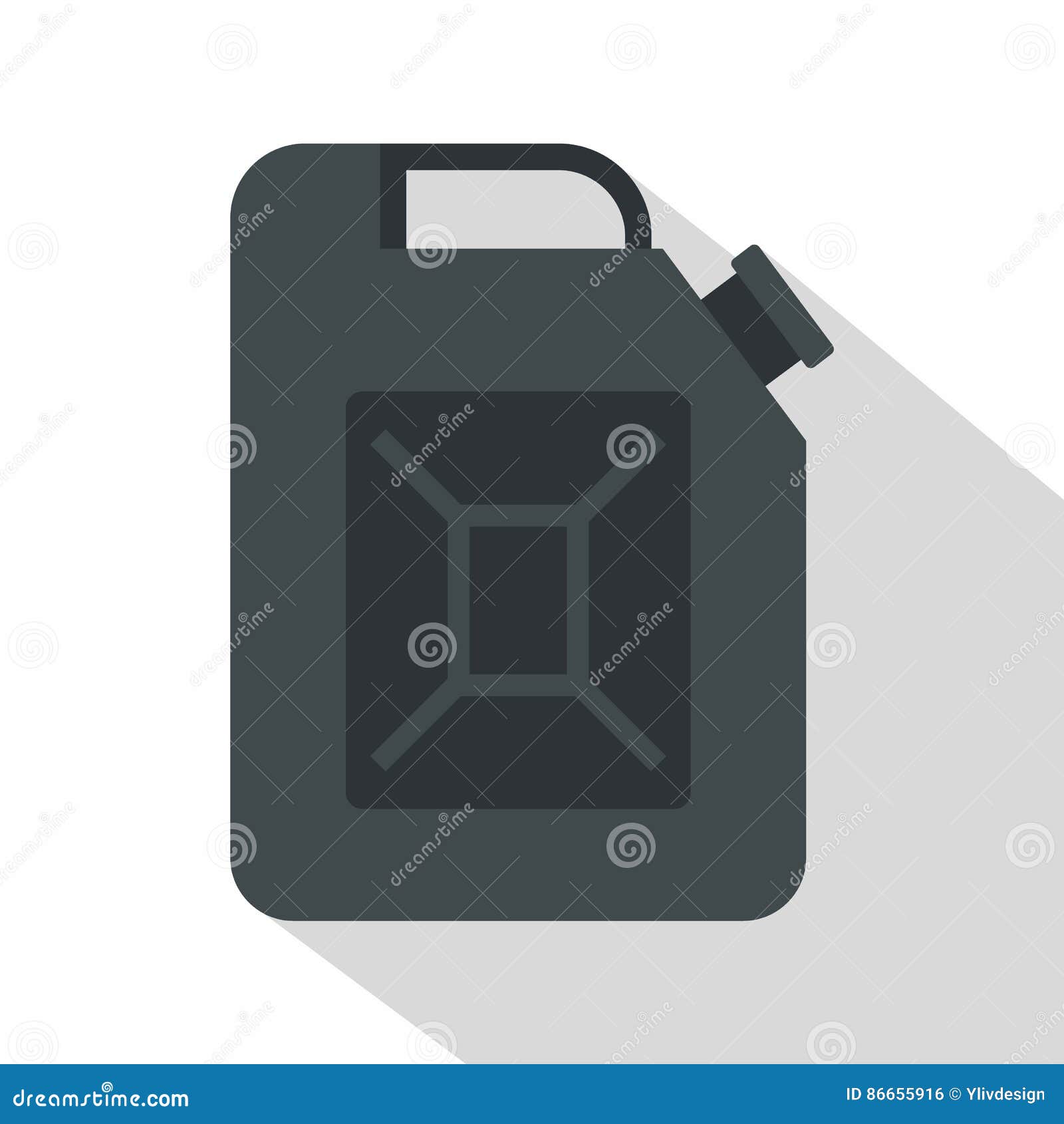 Black Jerrycan Icon, Flat Style Stock Vector - Illustration of jerrycan ...