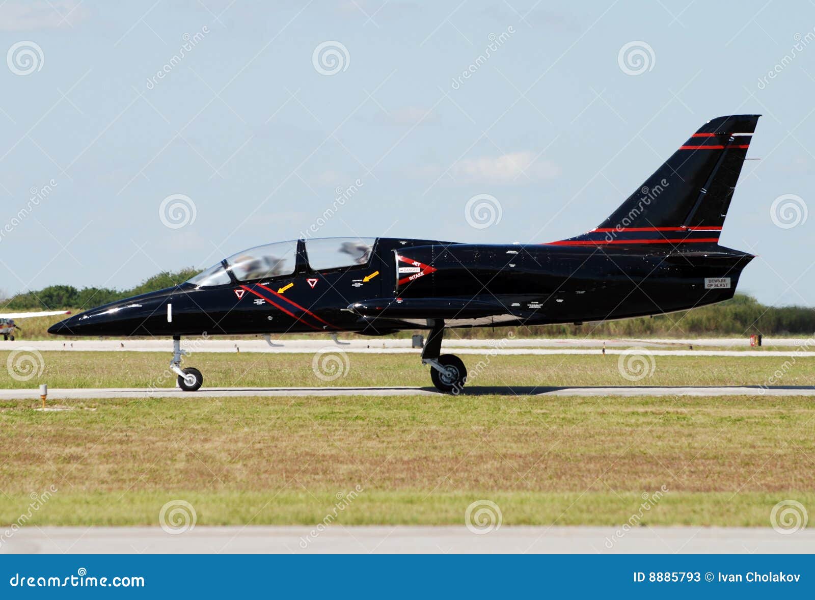 Black jet stock image. Image of fighter, airport, albatros - 8885793