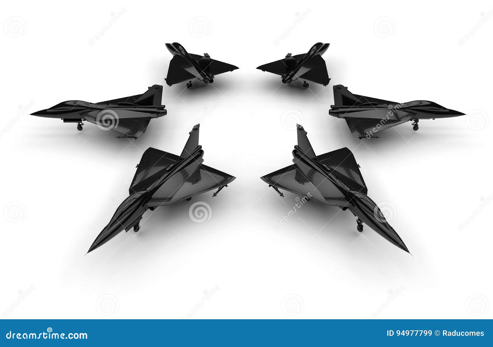 Black Jet Fighter Circular Pattern Stock Illustration - Illustration of ...