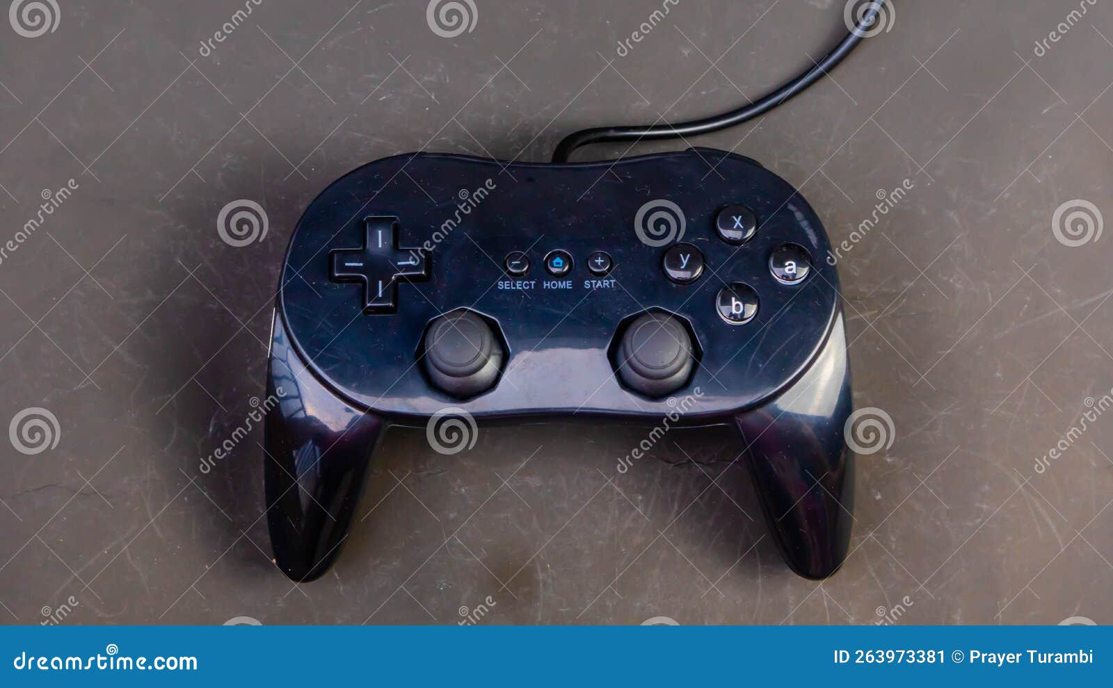 Black Joystick Isolated Black Background Stock Image - Image of ...