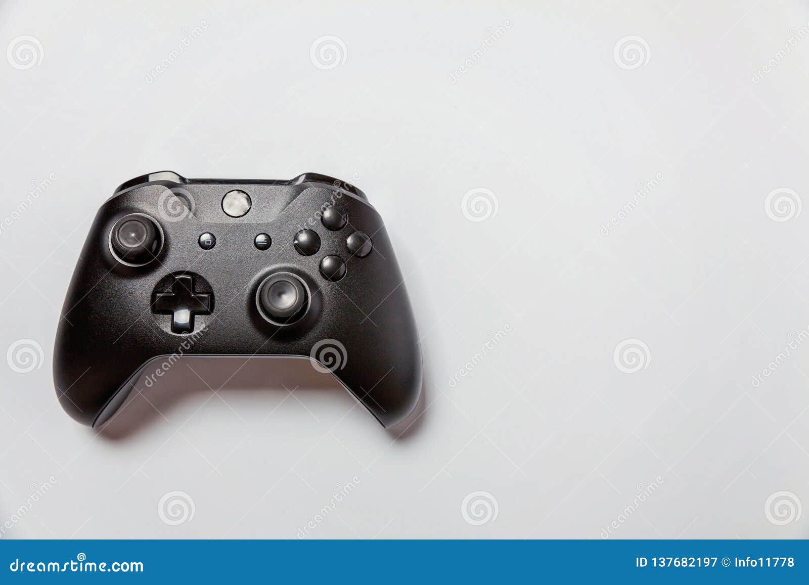 Black Joystick on White Background Stock Image - Image of futuristic ...