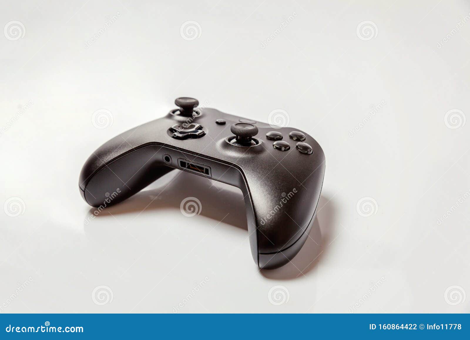 Black Joystick on White Background Stock Photo - Image of gadget ...