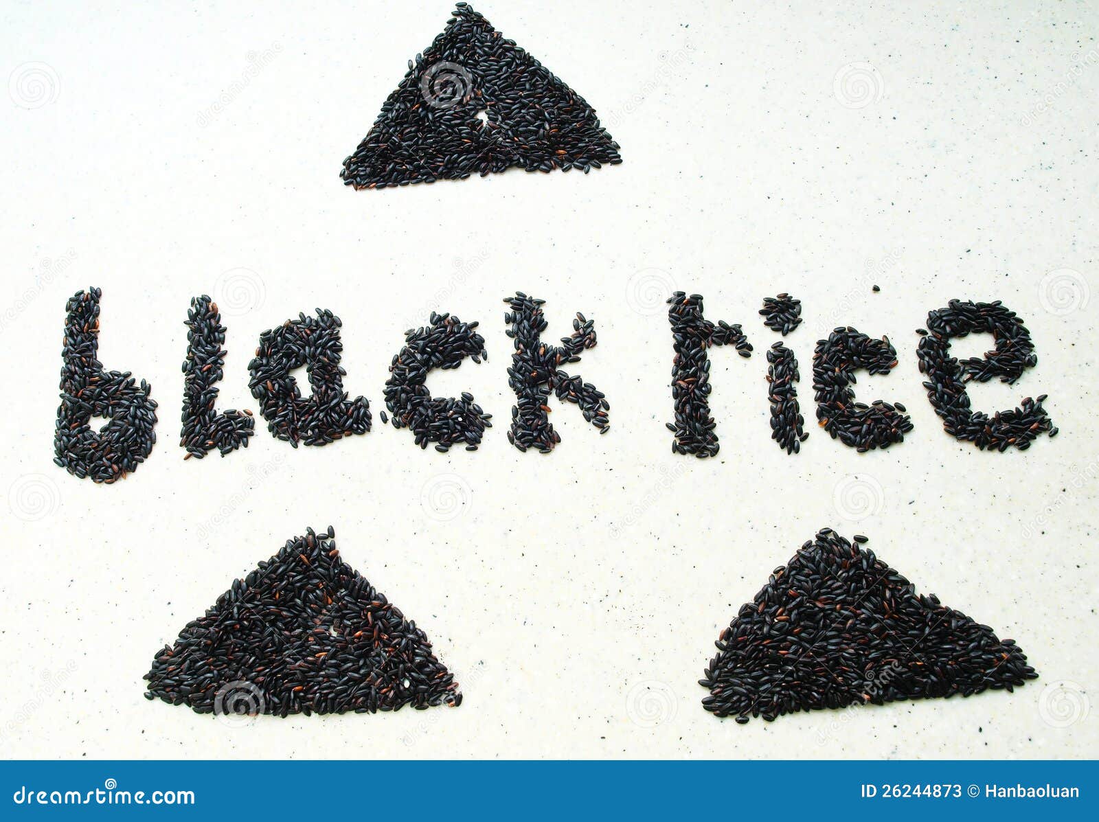 Black Kerneled Rice Pattern Stock Image - Image of vegetarian ...