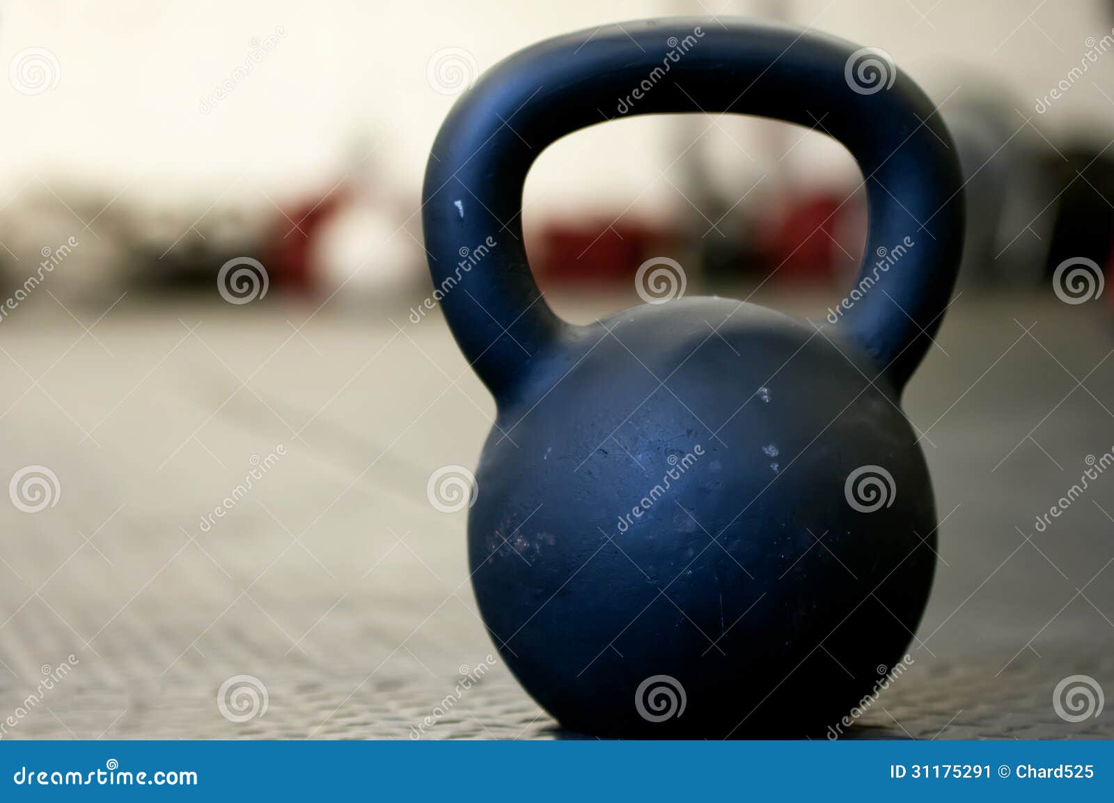 Black Kettlebell on a Gym Floor Stock Image - Image of fitness ...