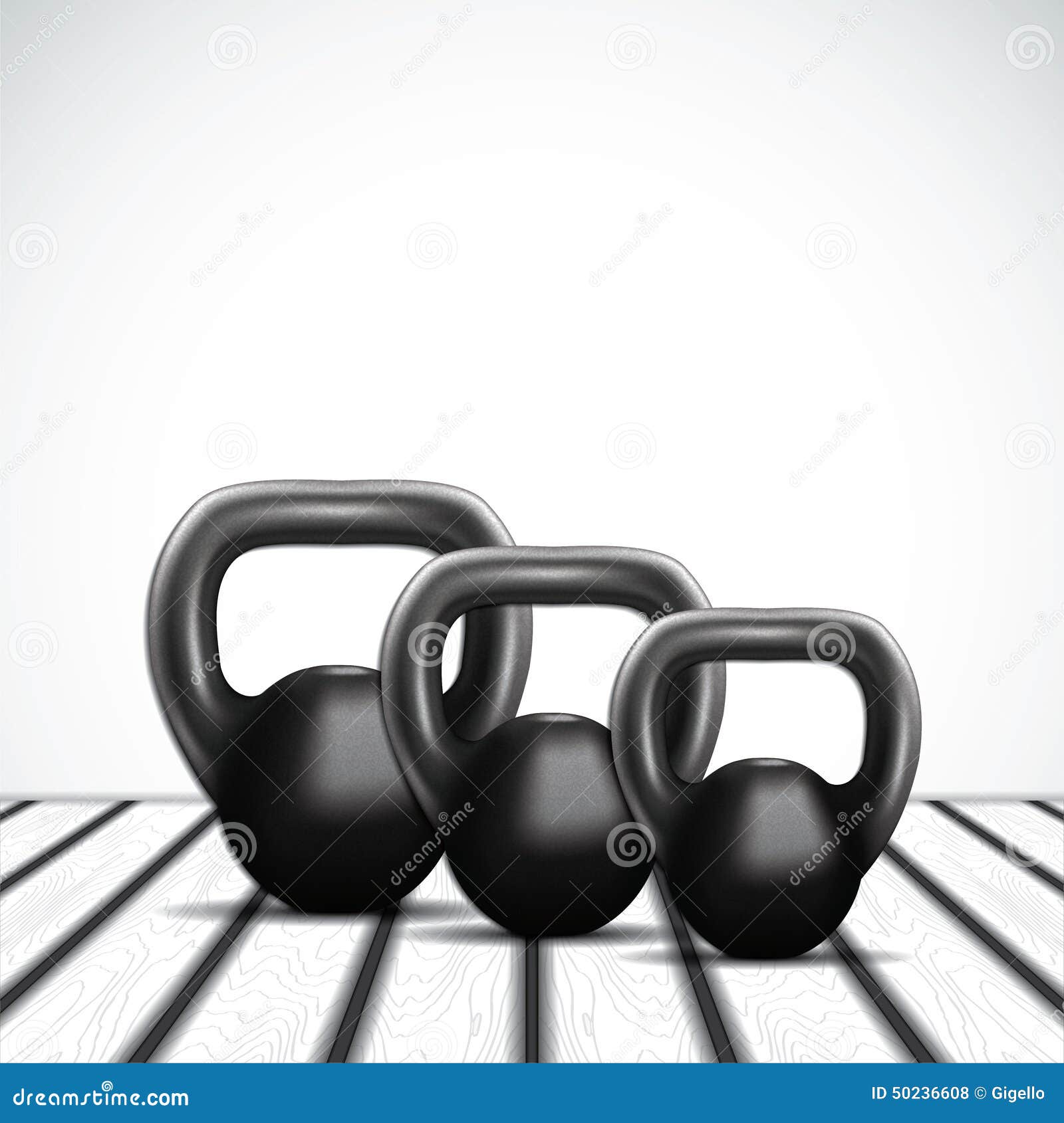 Black kettlebell stock vector. Illustration of mass, health - 50236608