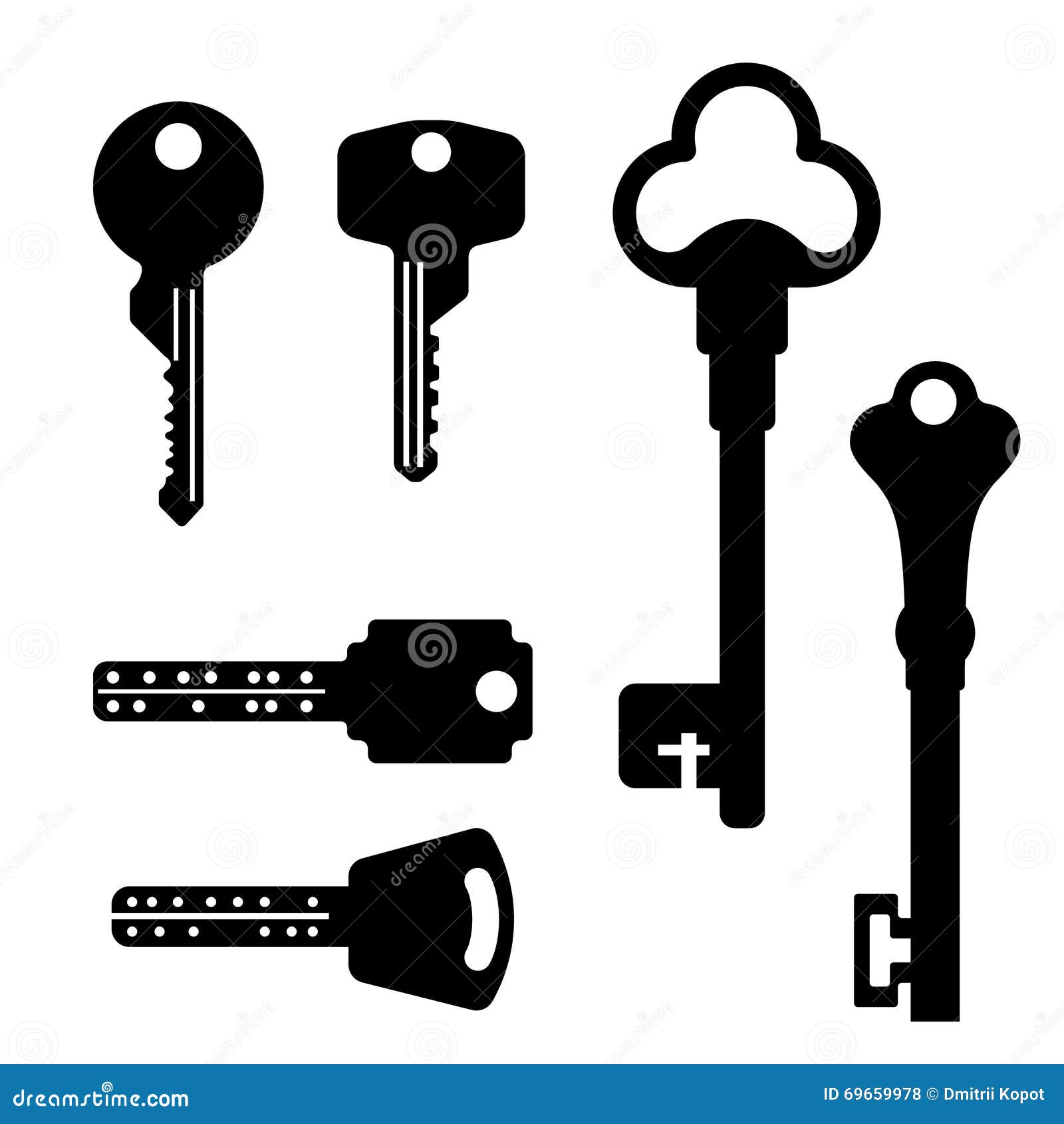 Black key icon stock vector. Illustration of safety, black - 69659978