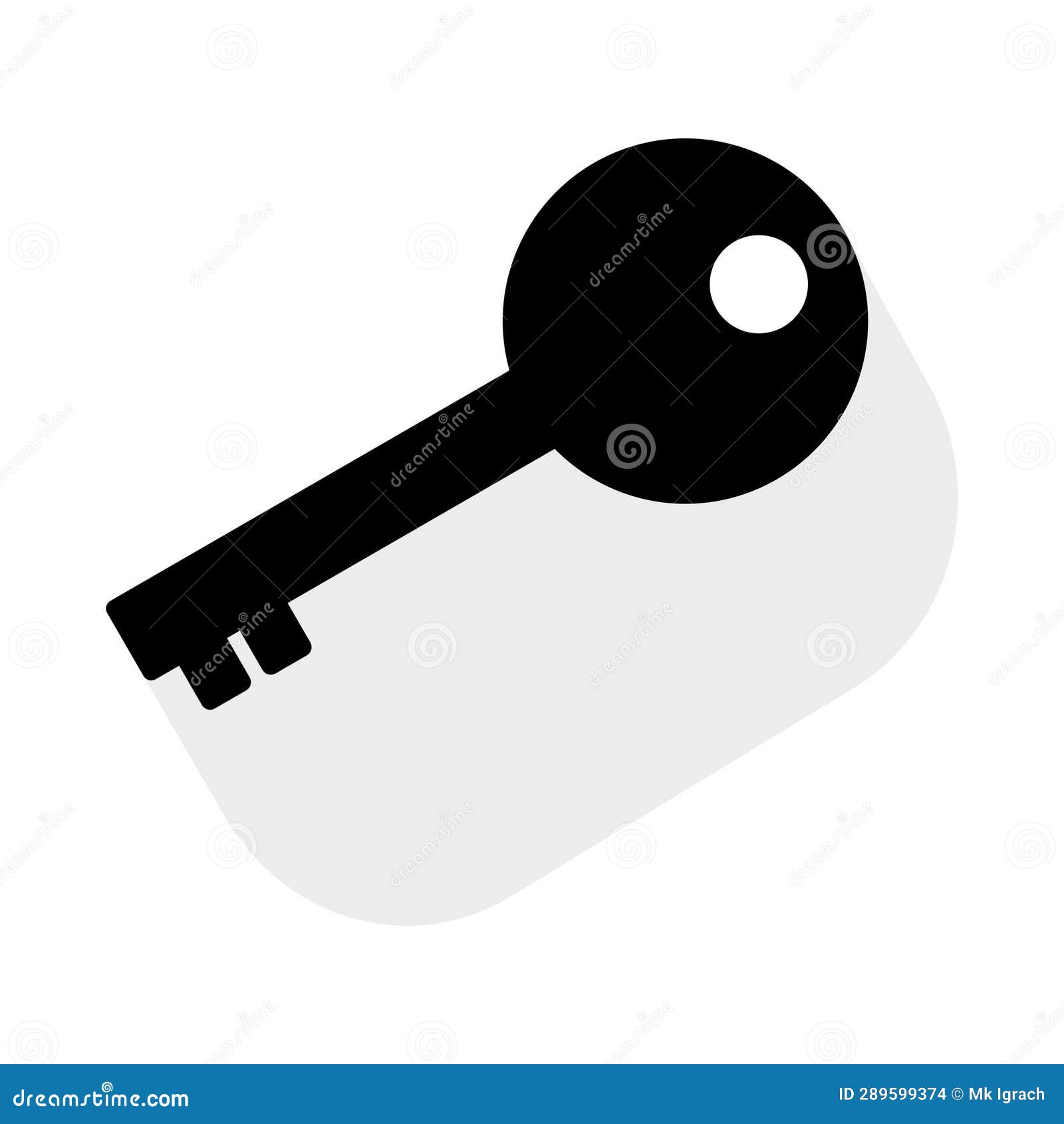 Simple black key Icon stock illustration. Illustration of home - 289599374