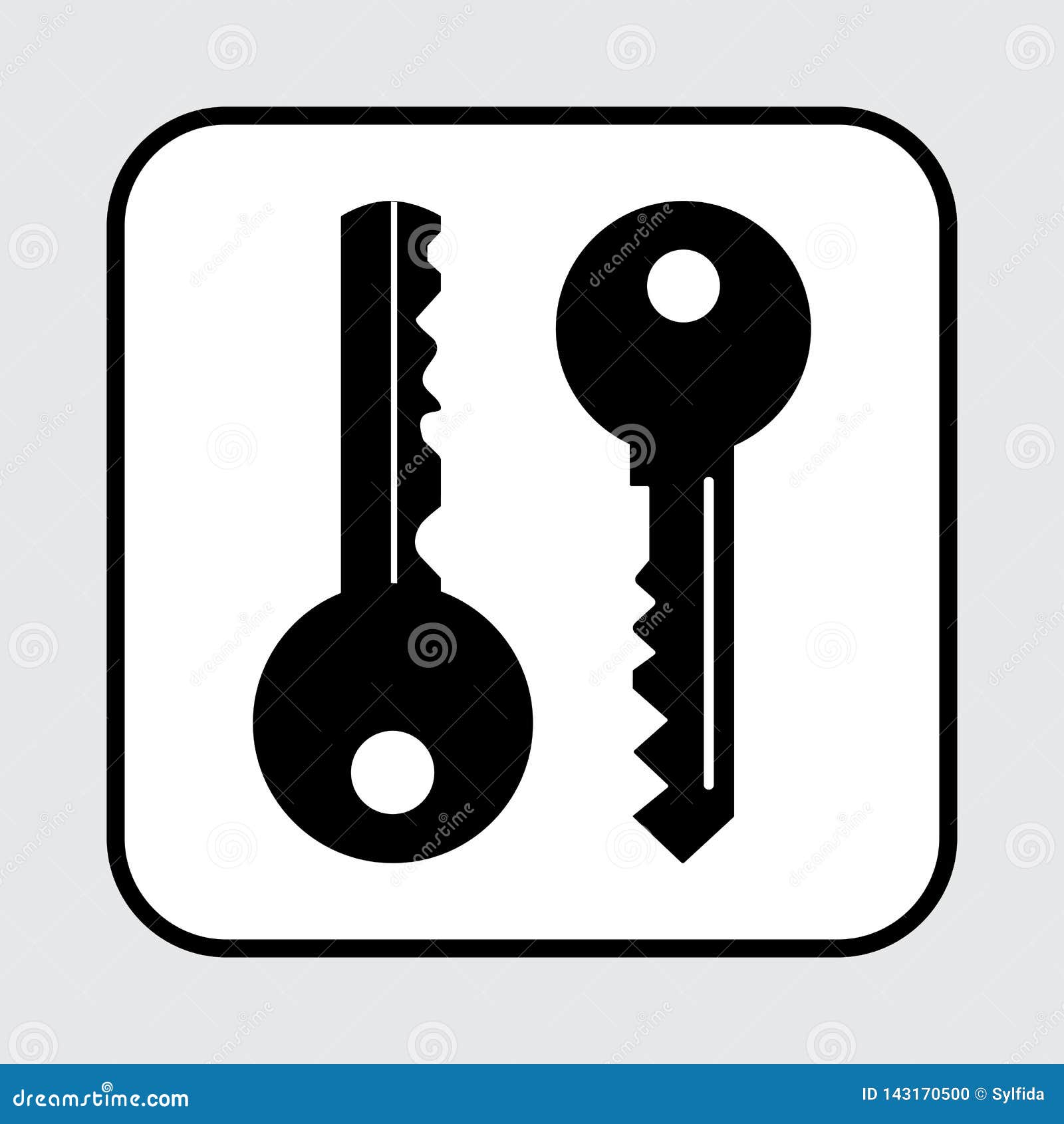 Black Key Icon. Vector Illustration Stock Illustration - Illustration ...