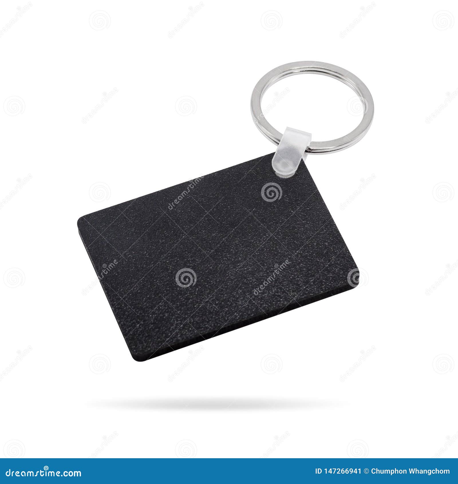 Black Key Ring Isolated on White Background. Key Chain for Your Design ...