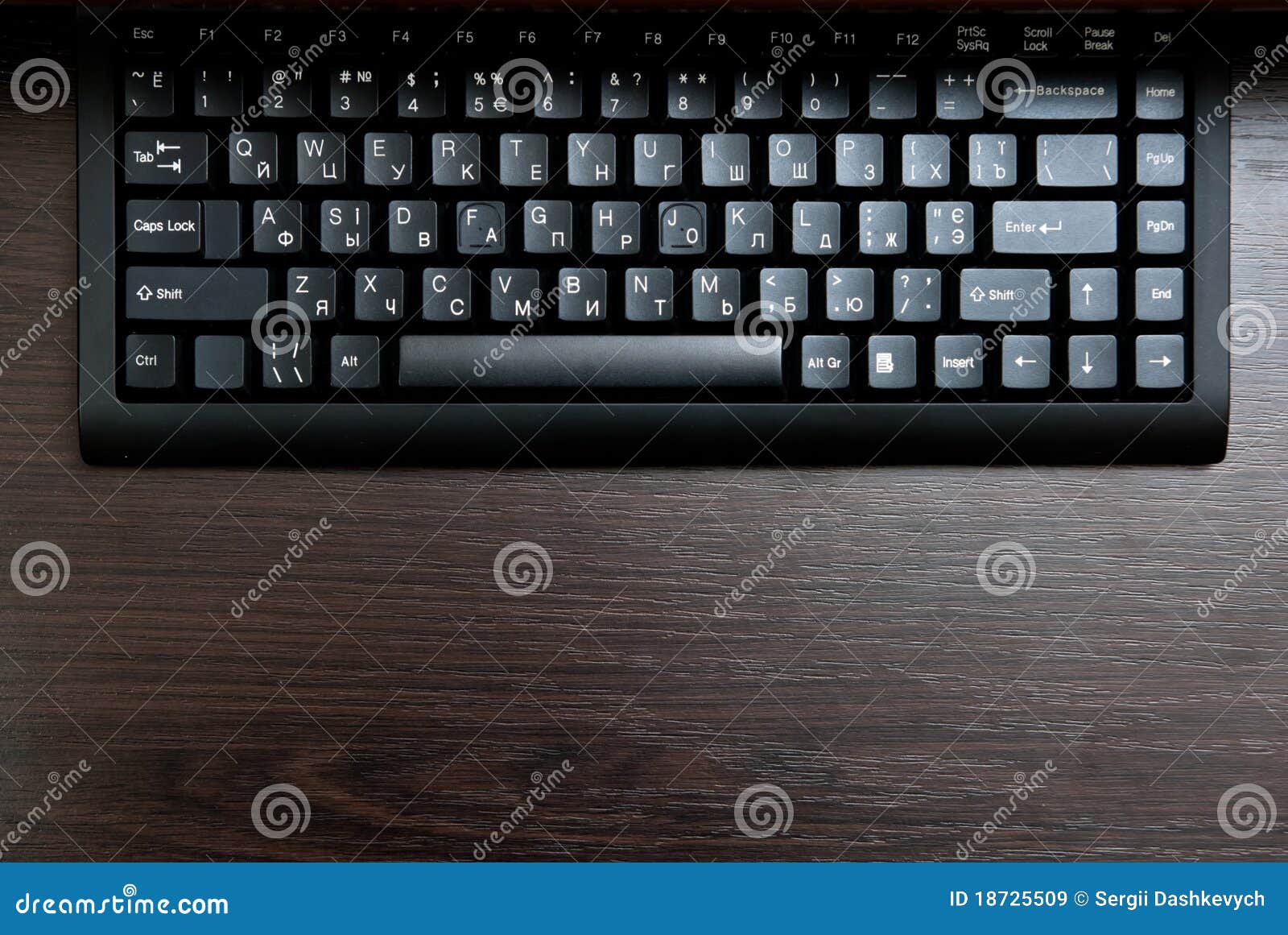 Black keyboard stock image. Image of perspective, desktop - 18725509