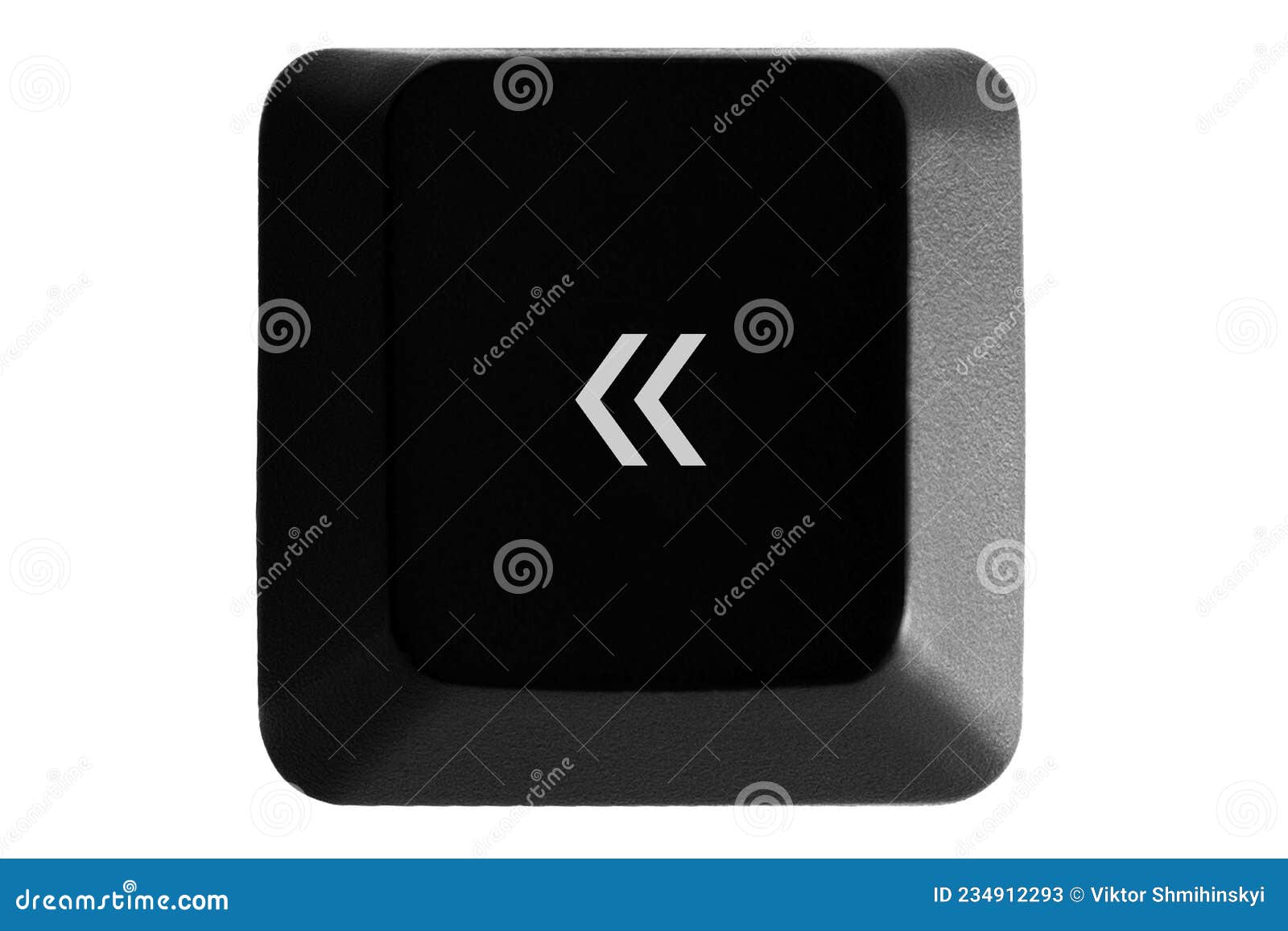 Black Keyboard Button with Quotation Mark Sign on White Isolated ...