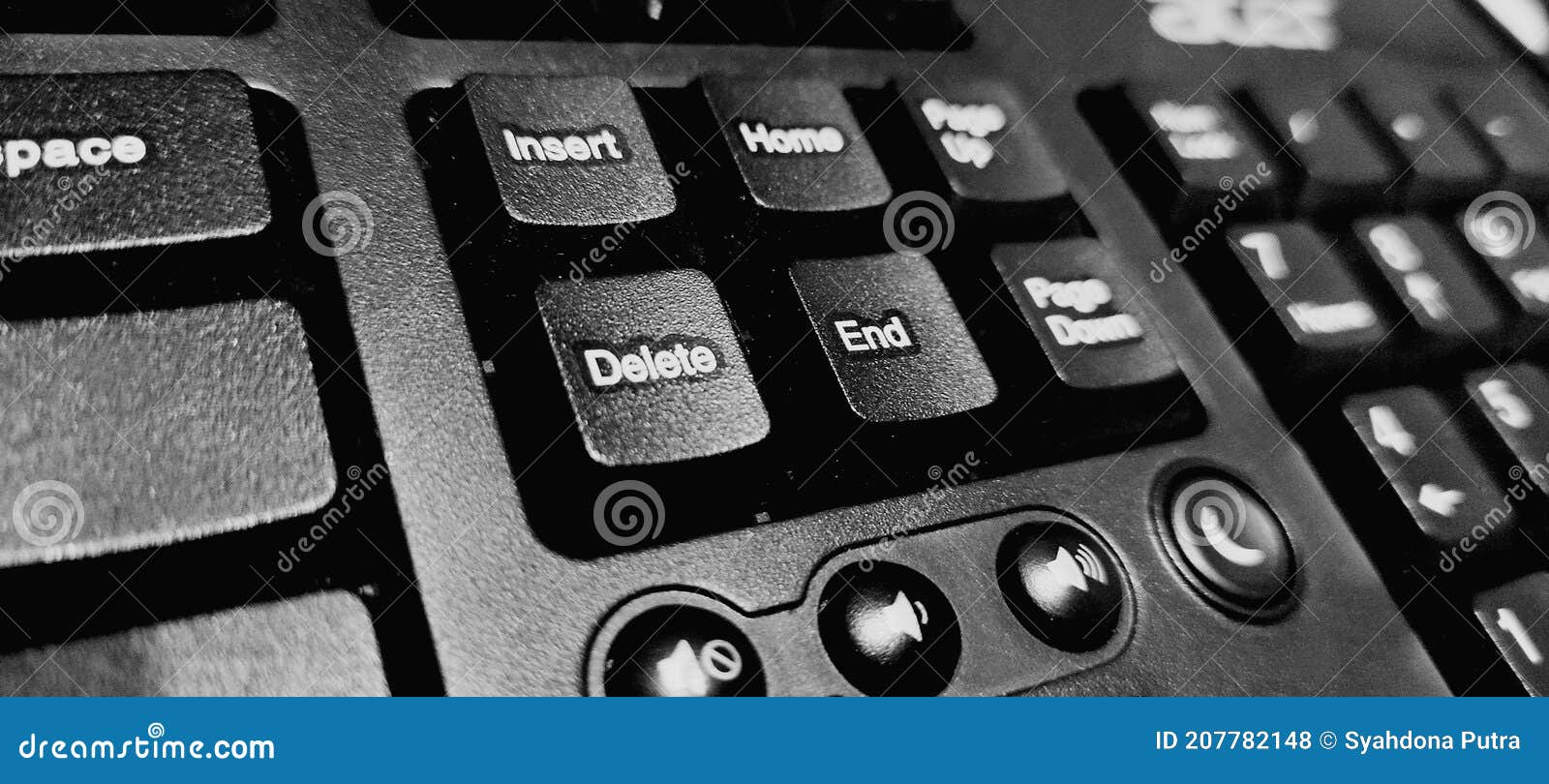 Black keyboard buttons stock photo. Image of keyboard - 207782148