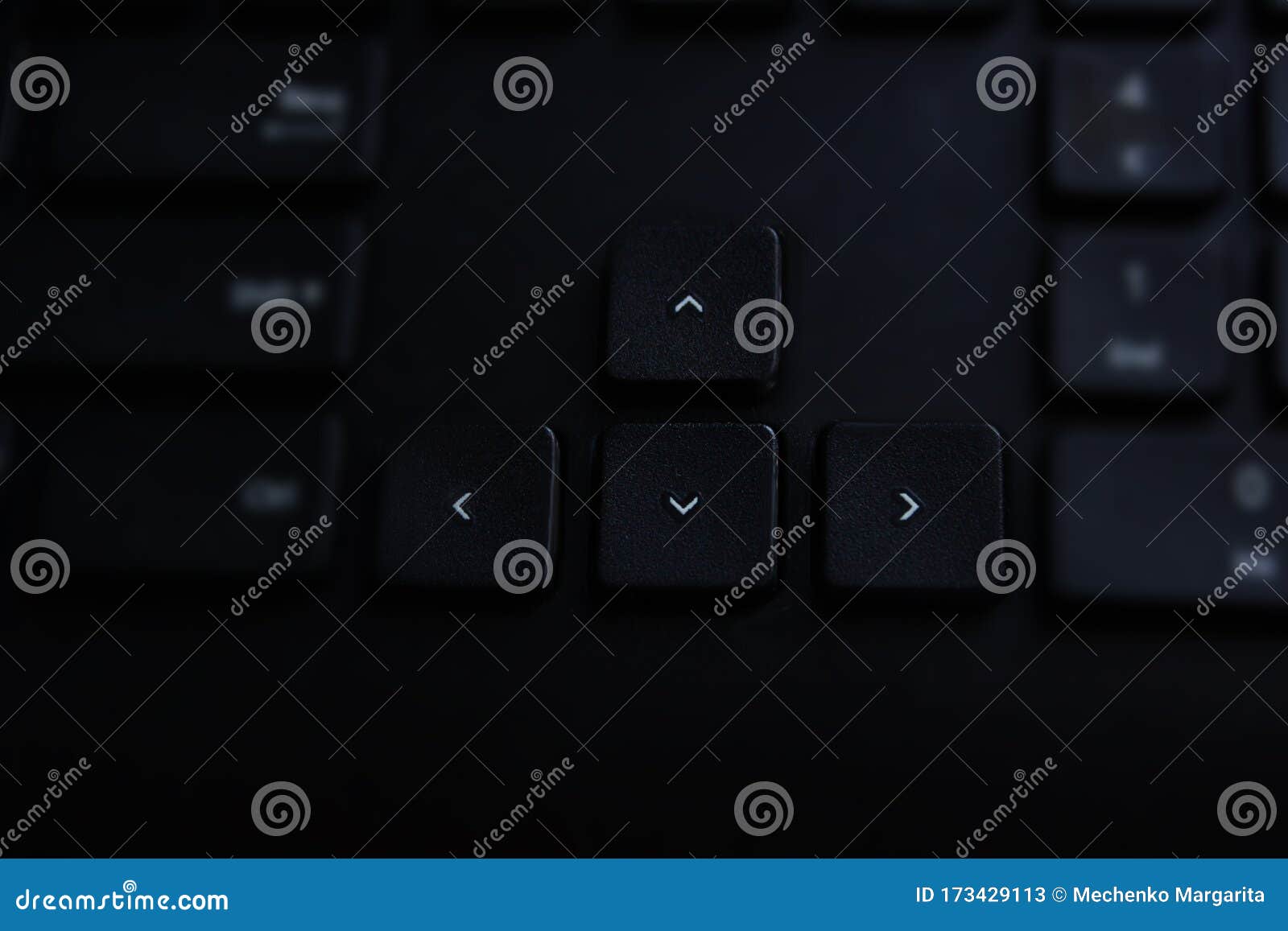 Black Keyboard Buttons Up and Down Arrows Left and Right Stock Image ...
