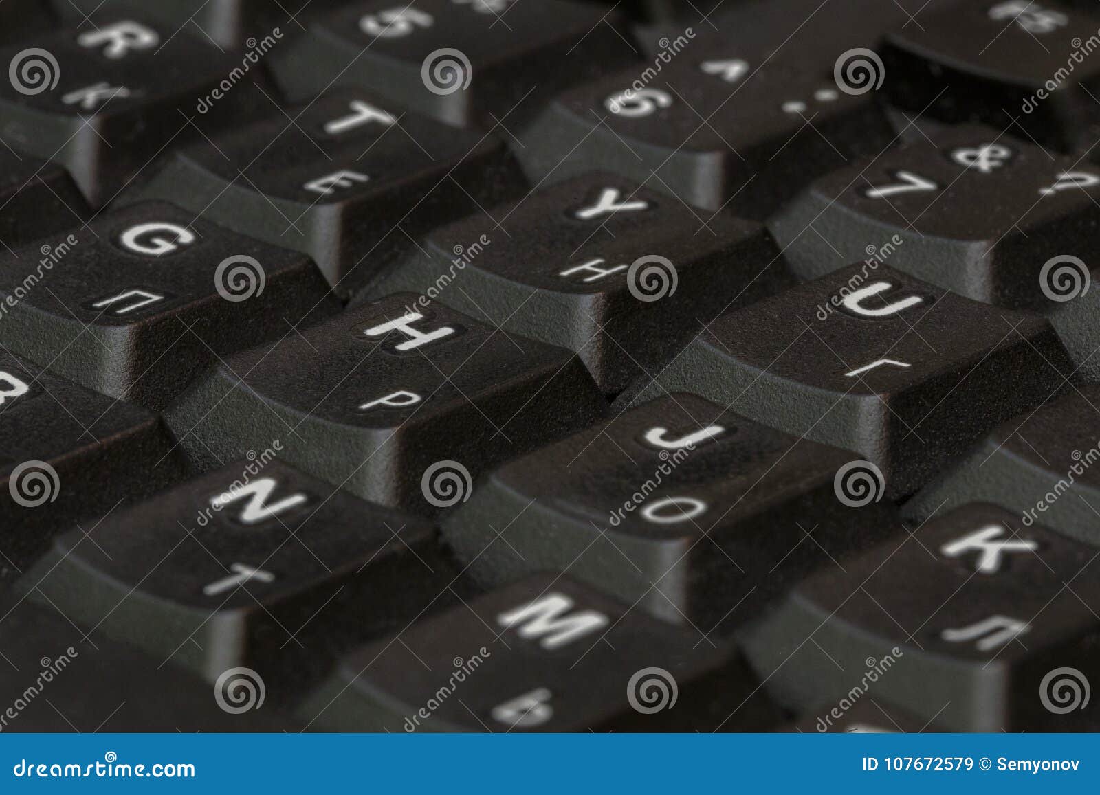 Black Keyboard Closeup. Keyboard Pattern. Horizontal Pattern. Vertical ...