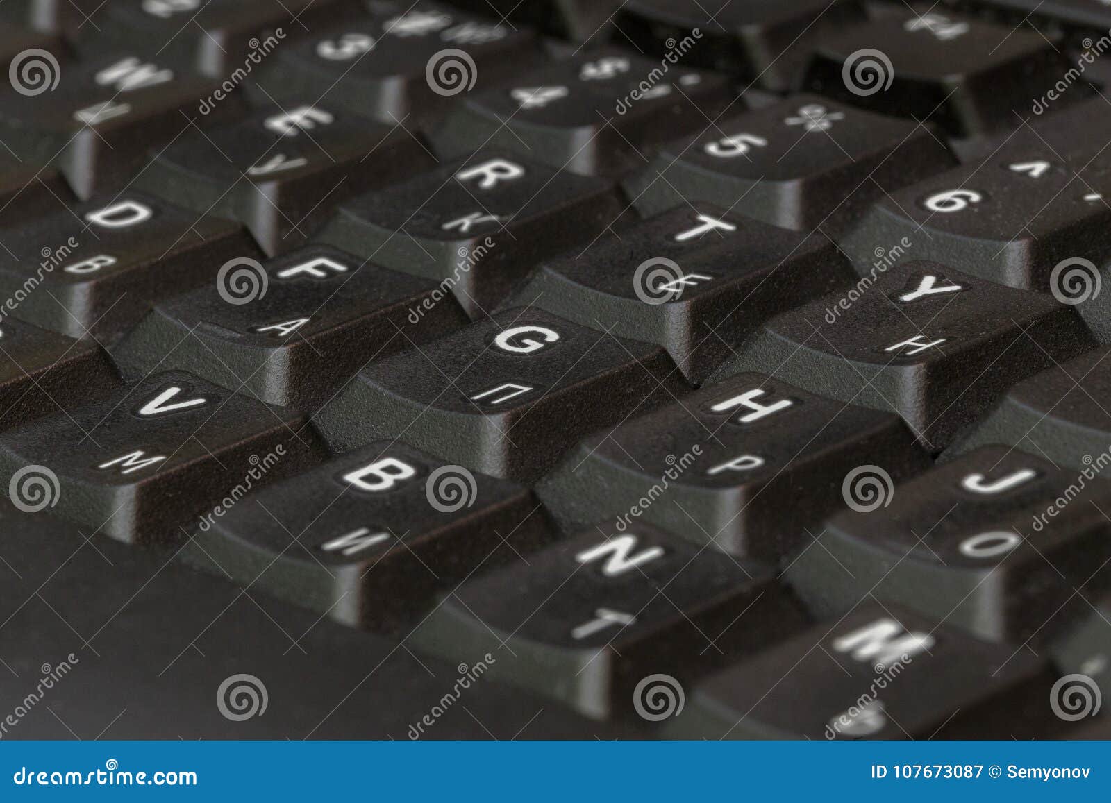 Black Keyboard Closeup. Keyboard Pattern. Horizontal Pattern. Vertical ...