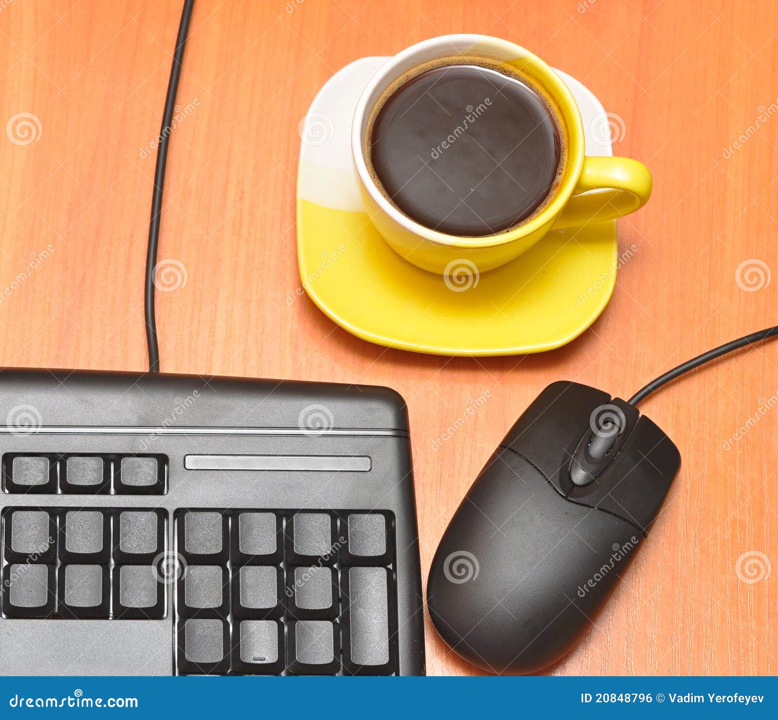 Black Keyboard and Coffee Cup Stock Photo - Image of paper, internet ...
