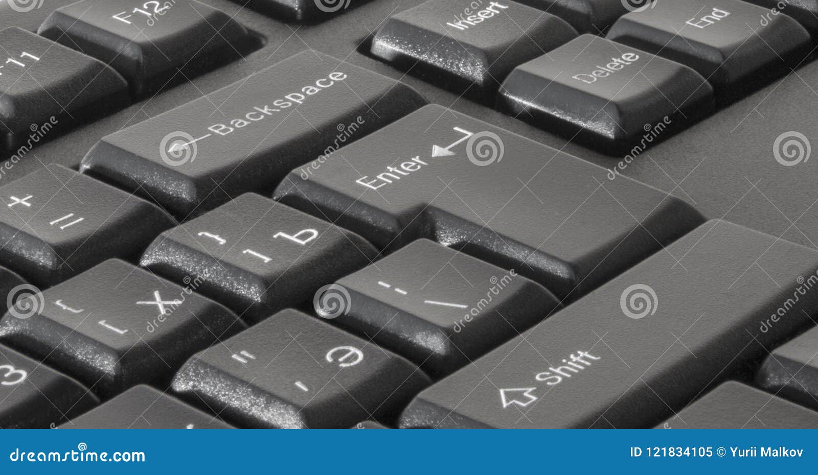 The Enter Key on the Computer Keyboard Stock Image - Image of caps ...