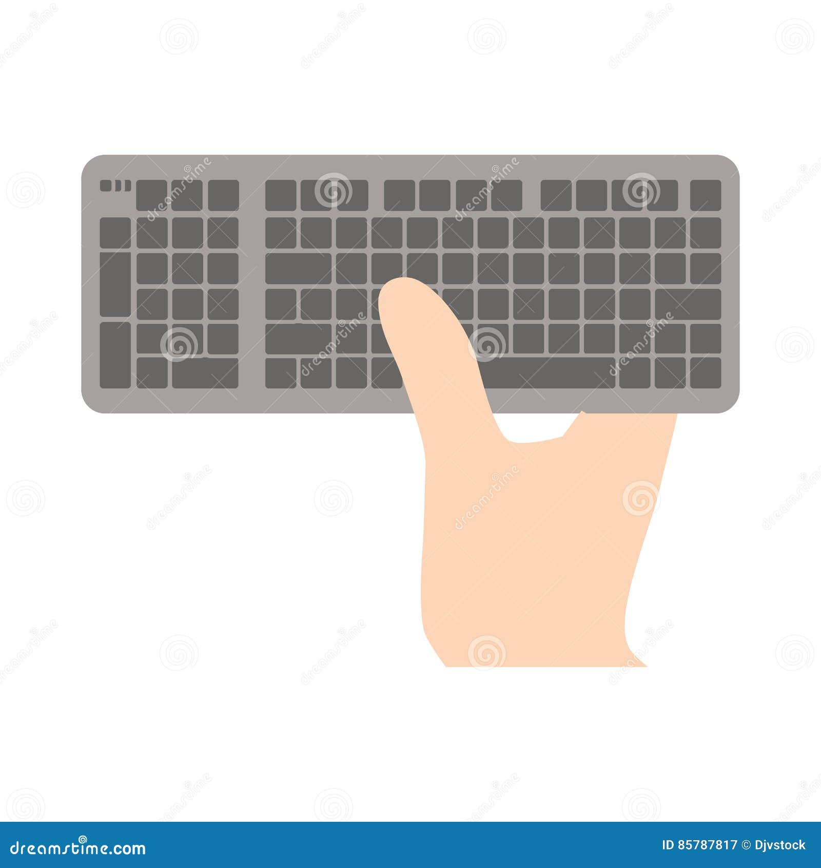 Black Keyboard in the Hand Icon Image Stock Illustration - Illustration ...