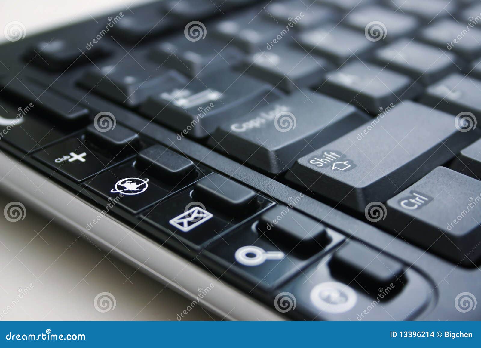 Black Keyboard with Internet Key Stock Photo - Image of technology ...