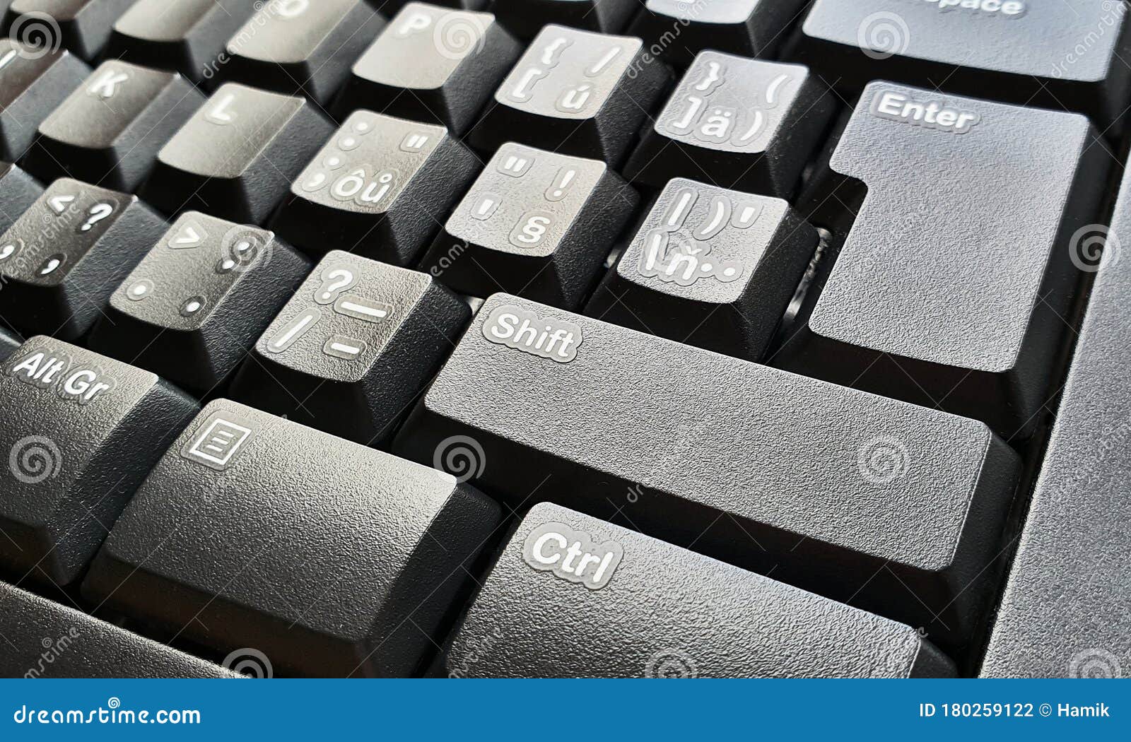 Black Keyboard Keys Closeup Stock Photo - Image of ctrl, foreground ...