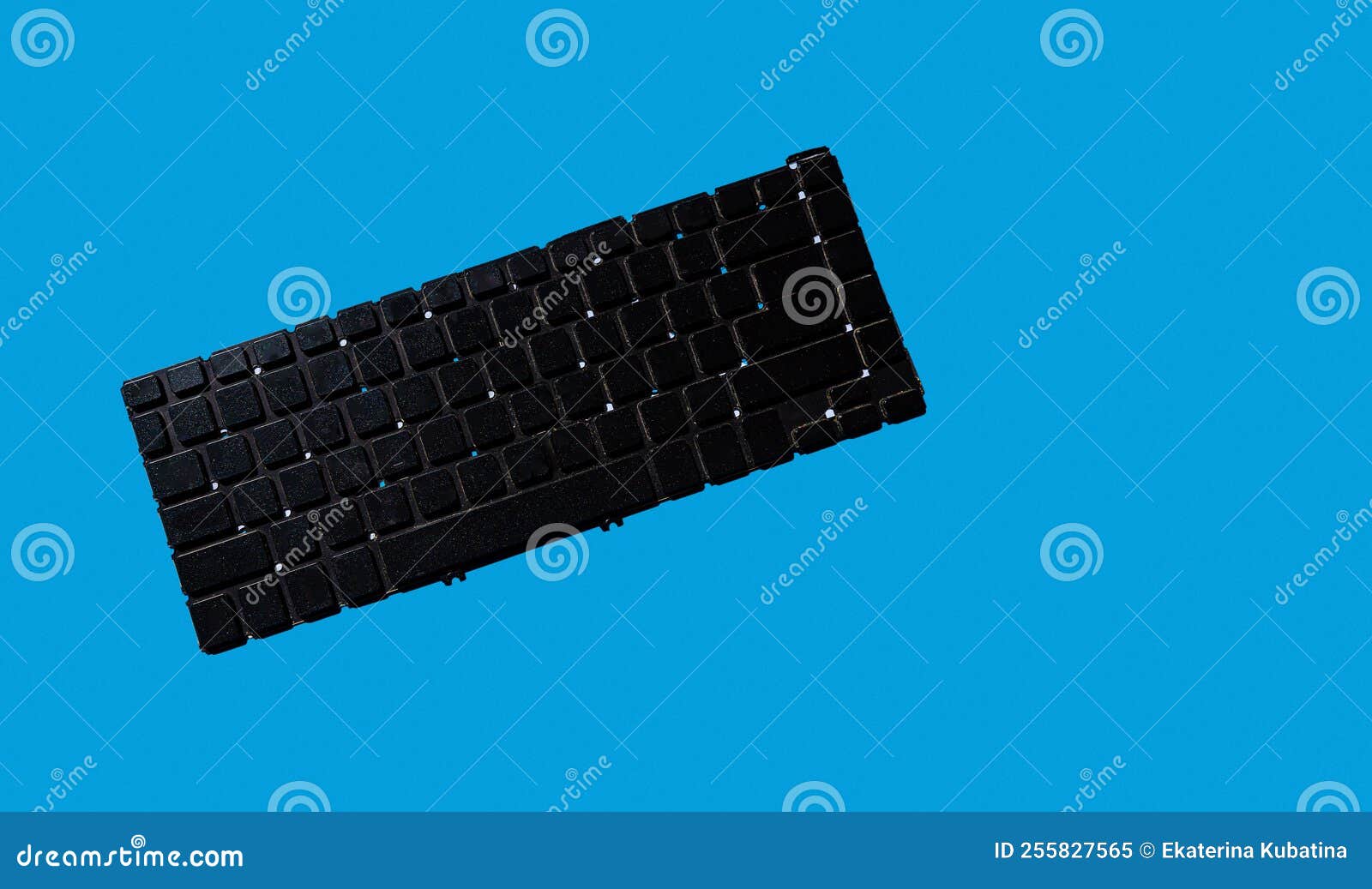 Black Keyboard from Laptop No Letters No Symbols Stock Image - Image of ...