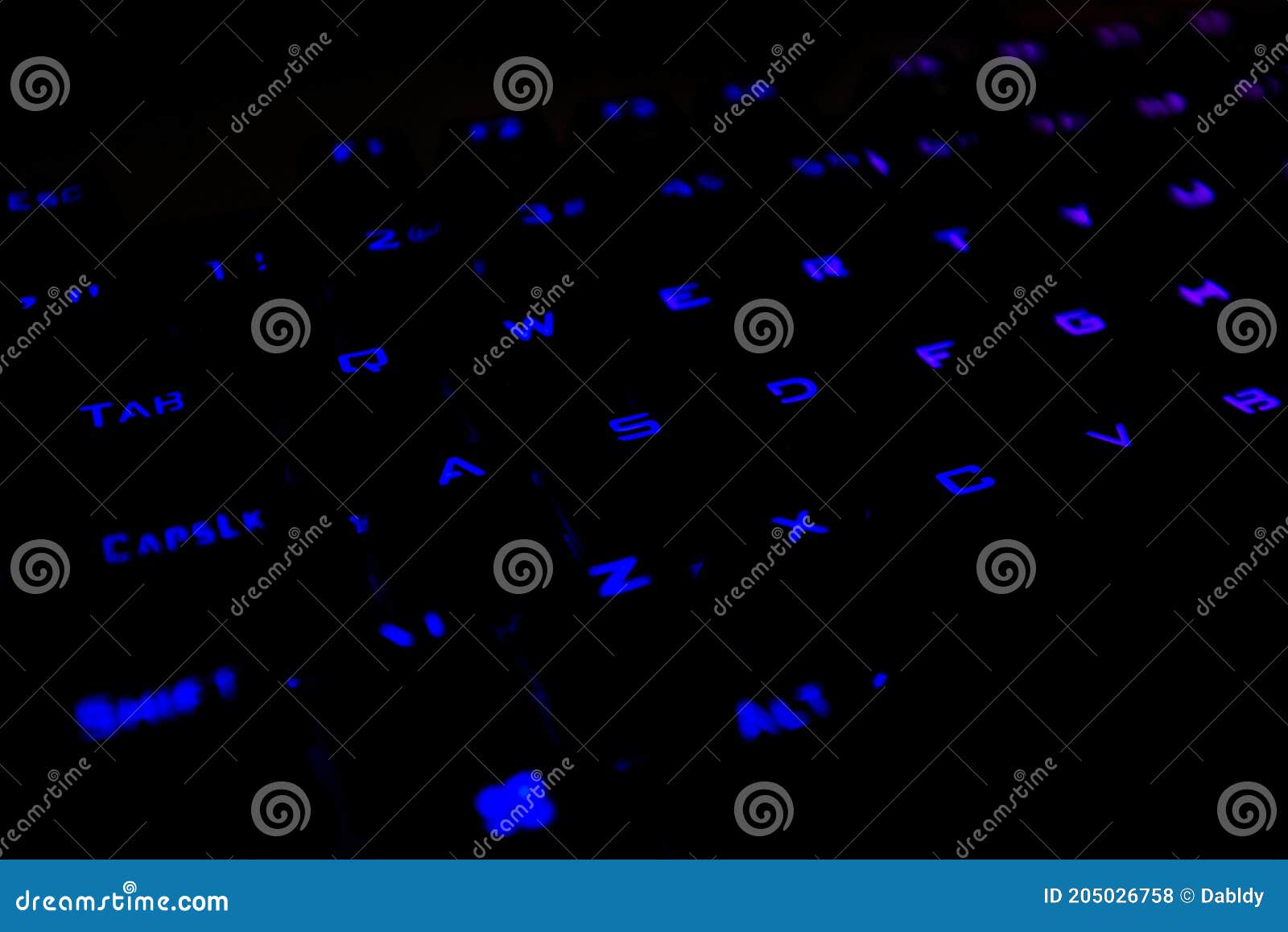 Black Keyboard with Led Lights Stock Photo - Image of control, detail ...