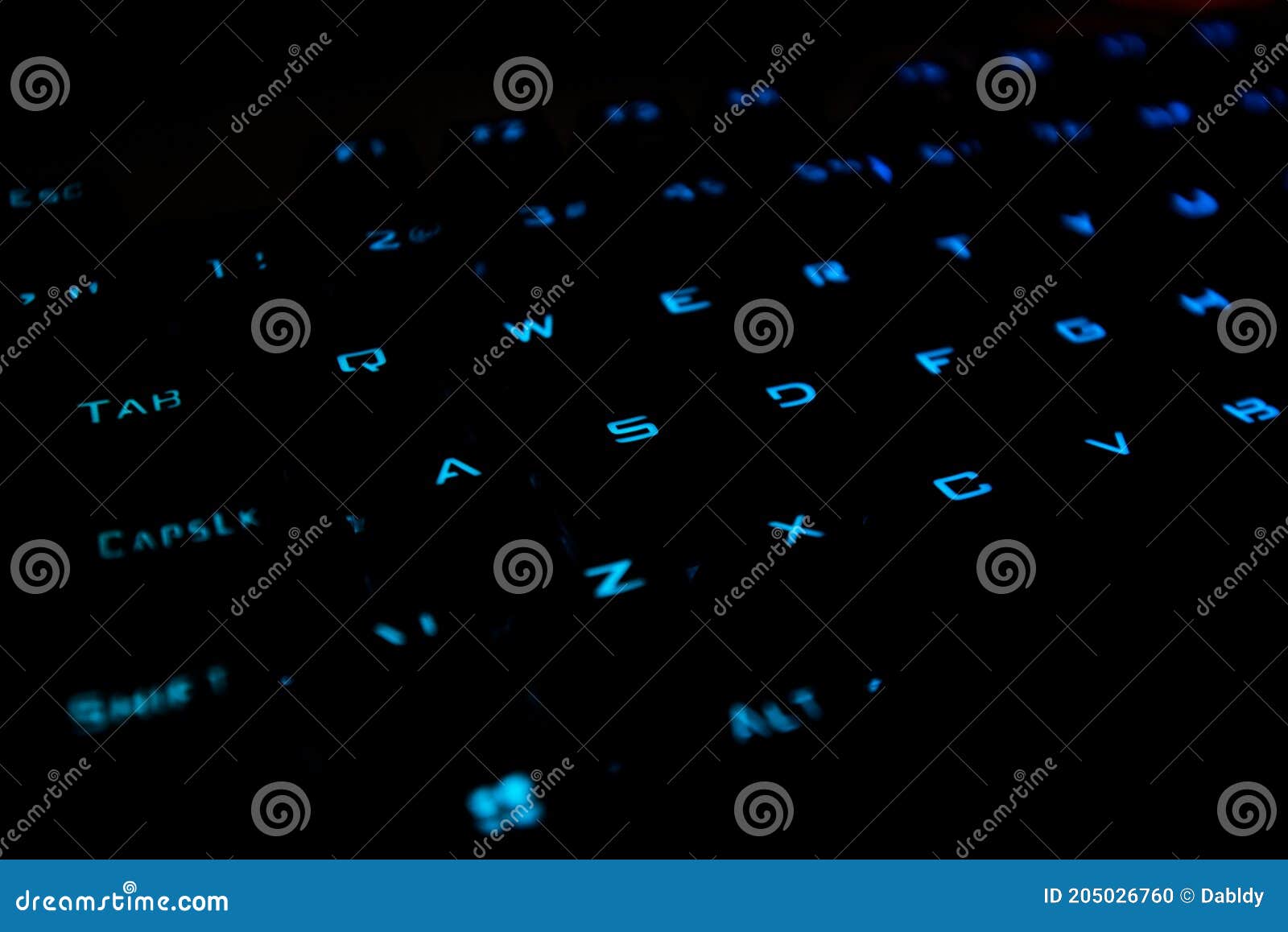 Black Keyboard with Led Lights Stock Photo - Image of gamer, dark ...