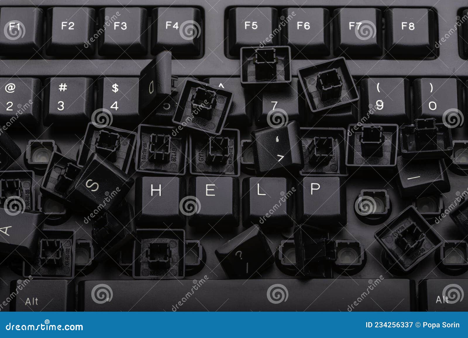 Keyboard Help Key Button Stock Photo | CartoonDealer.com #17475066