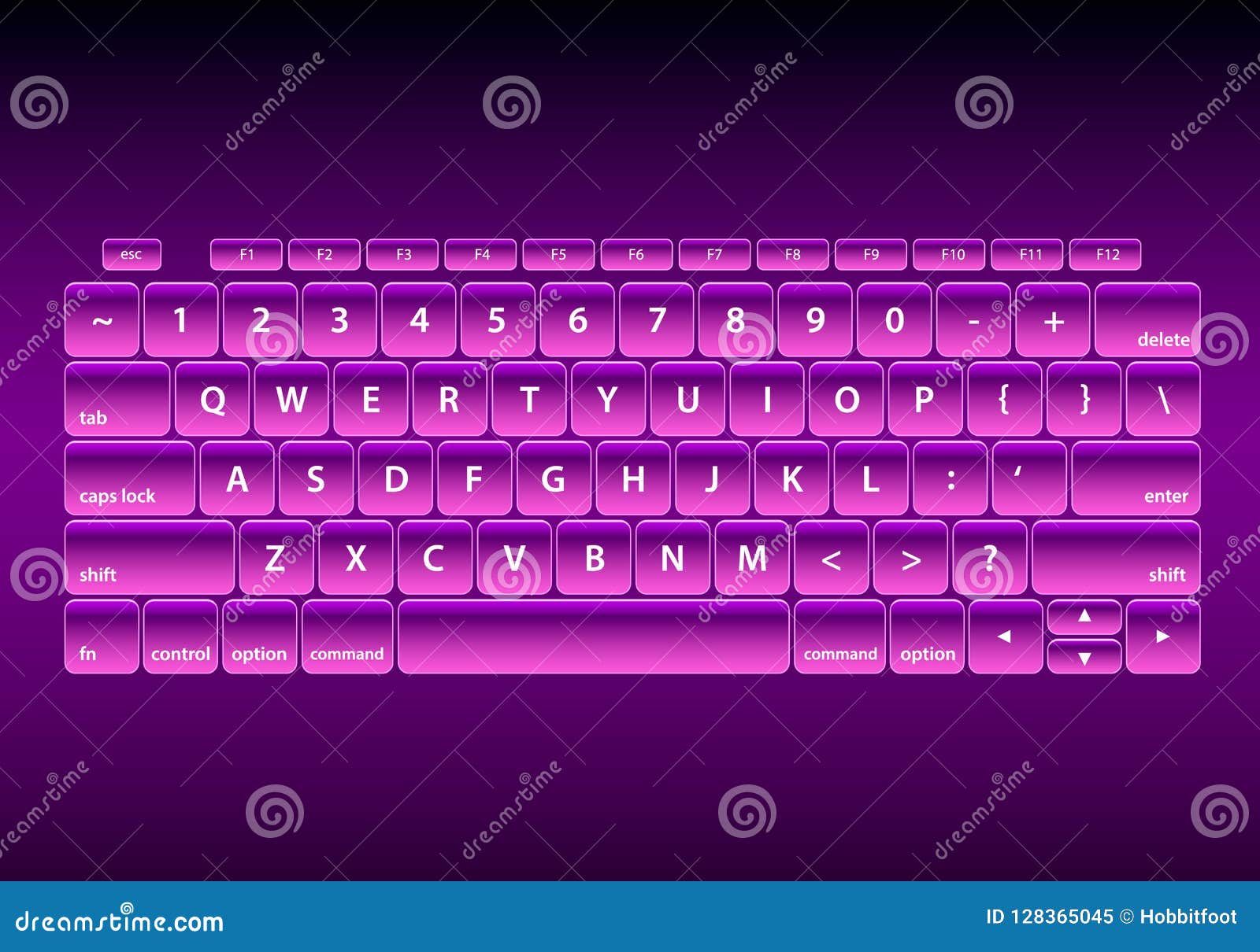 Black keyboard object stock vector. Illustration of alphabet - 128365045