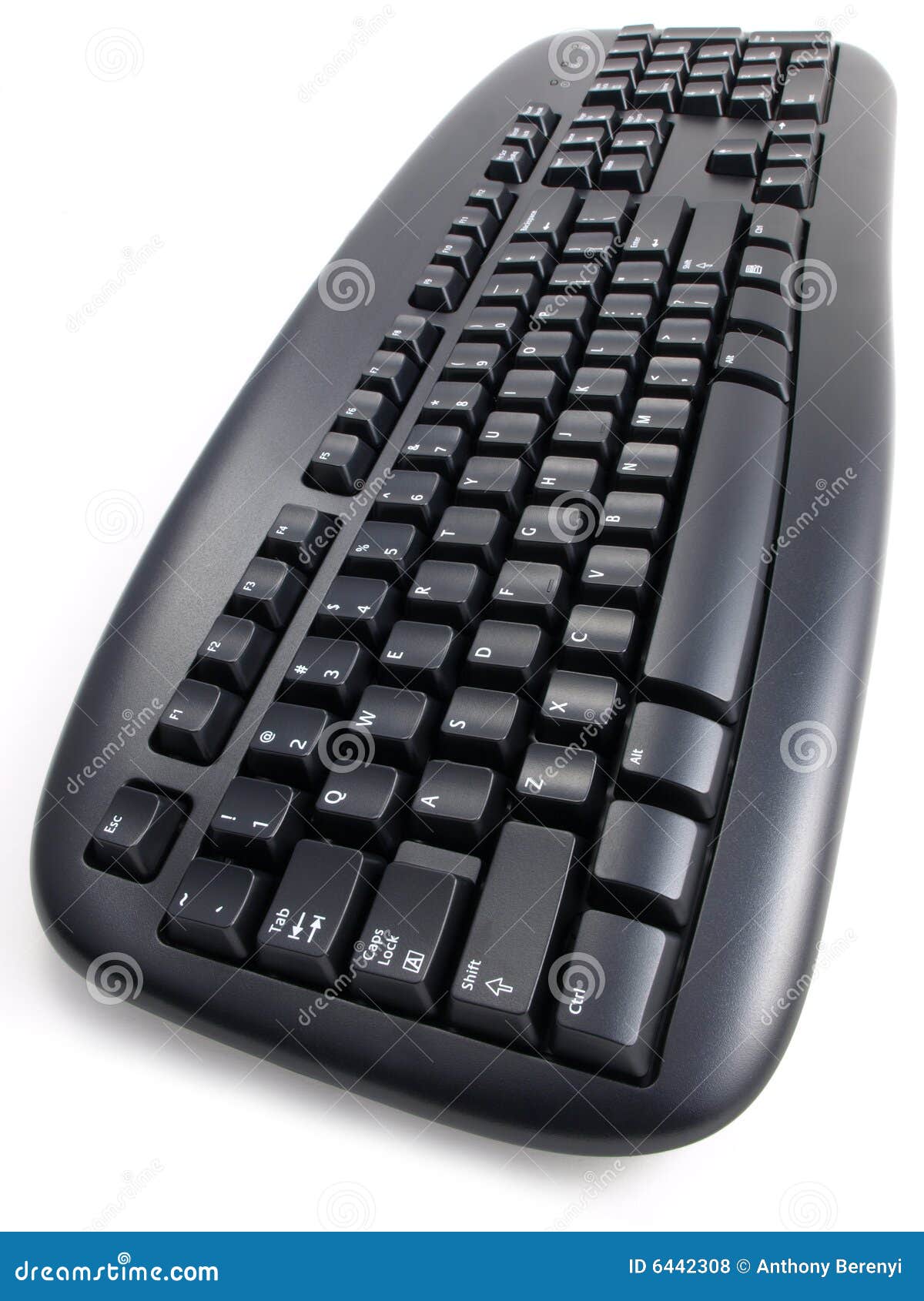 Black Keyboard Overhead Angle Perspective Picture. Image: 6442308
