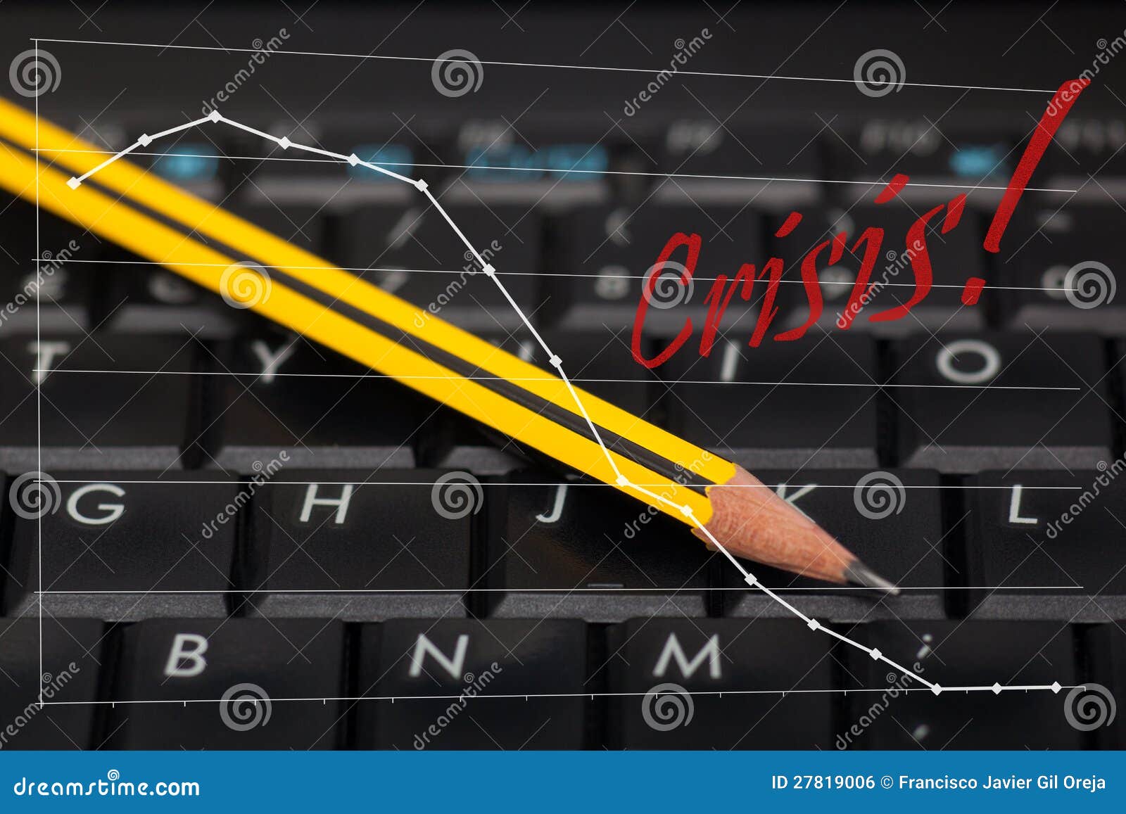 Black keyboard and pencil stock photo. Image of write - 27819006