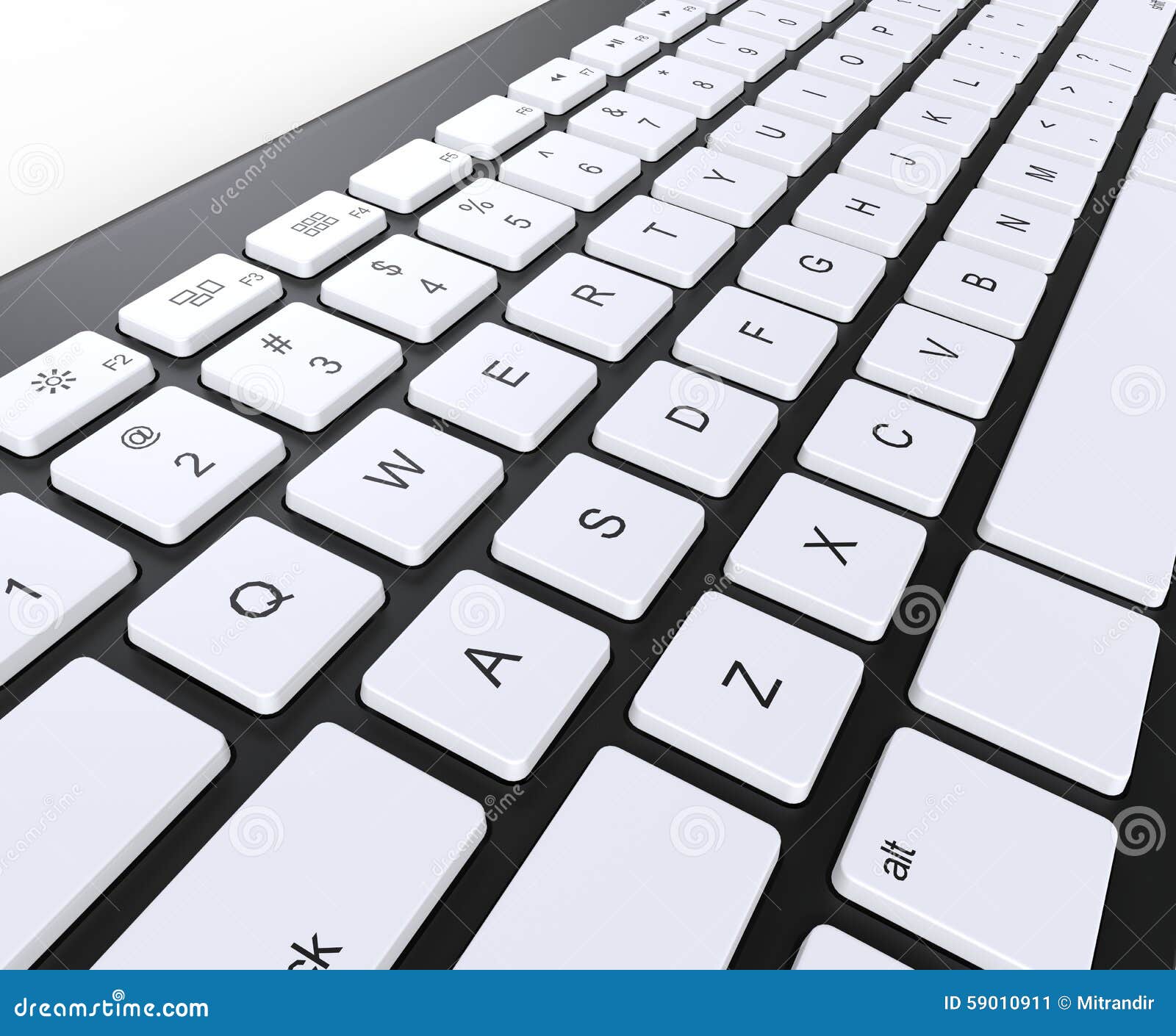 Black Keyboard with White Keys Stock Illustration - Illustration of ...