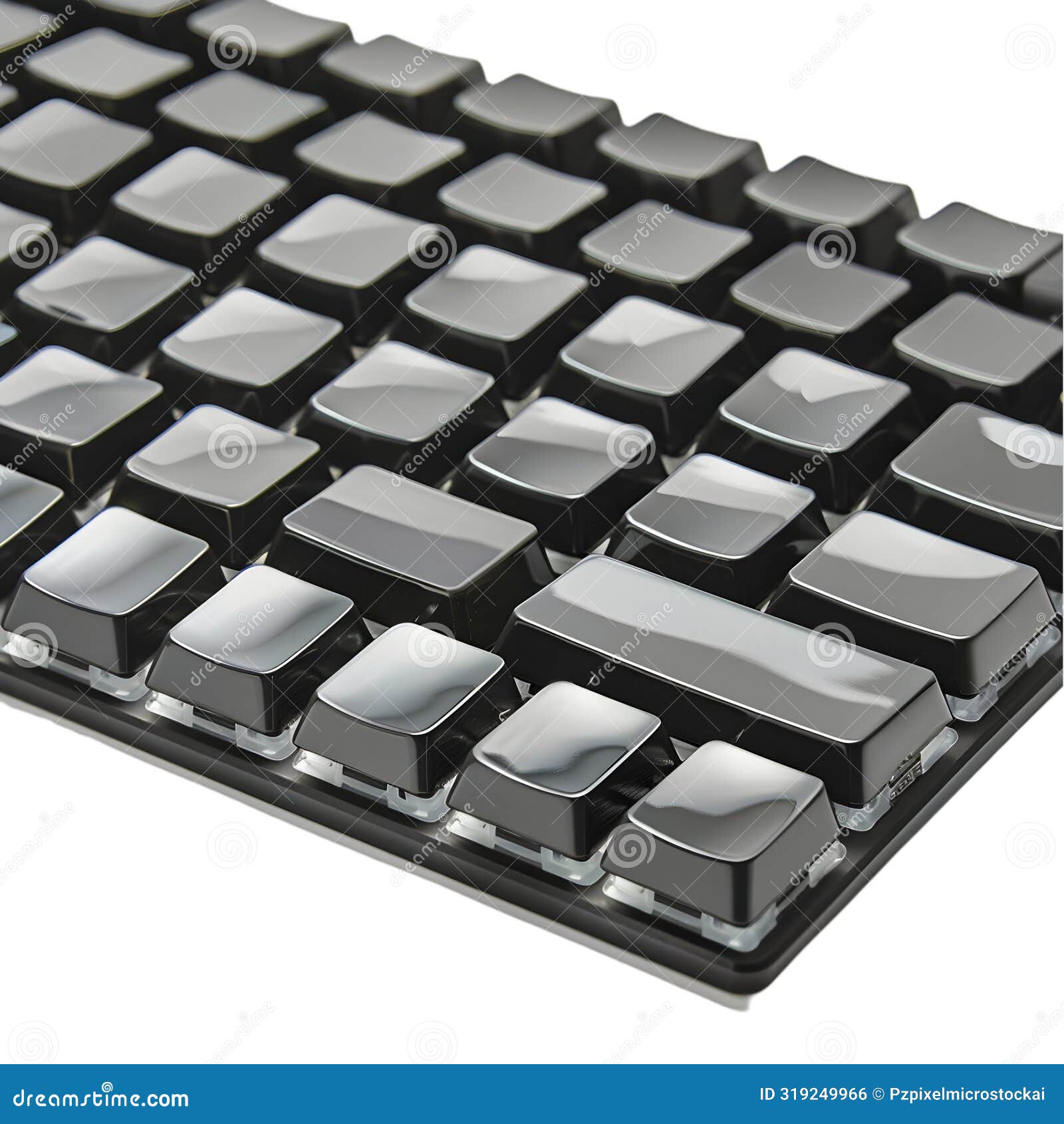 Black Keyboard with White Keys Generated by AI Stock Photo ...