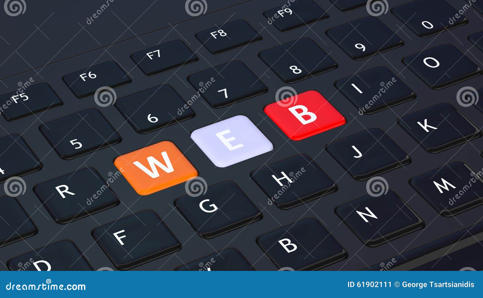 Black Keyboard with Word WEB Stock Illustration - Illustration of ...