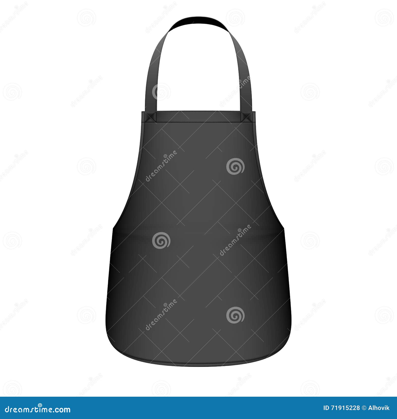 Black kitchen apron stock vector. Illustration of black - 71915228