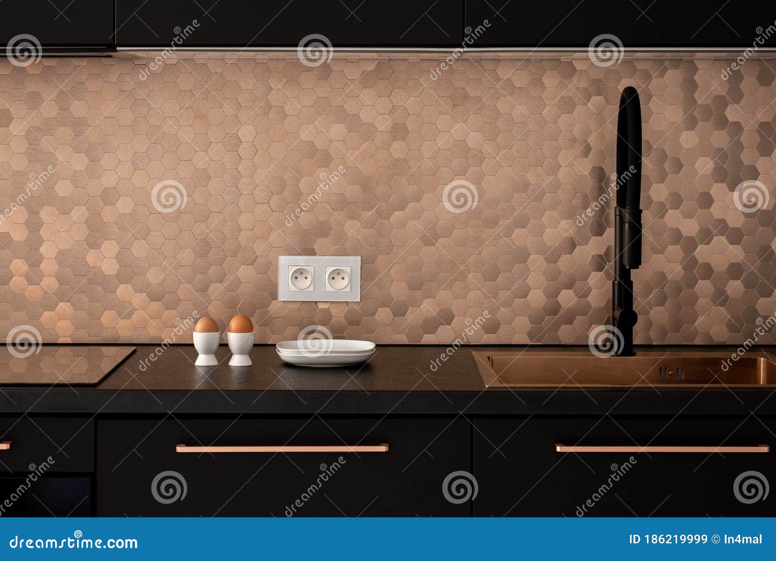 Copper Wall Border With River Rock Border Royalty-Free Stock Image ...