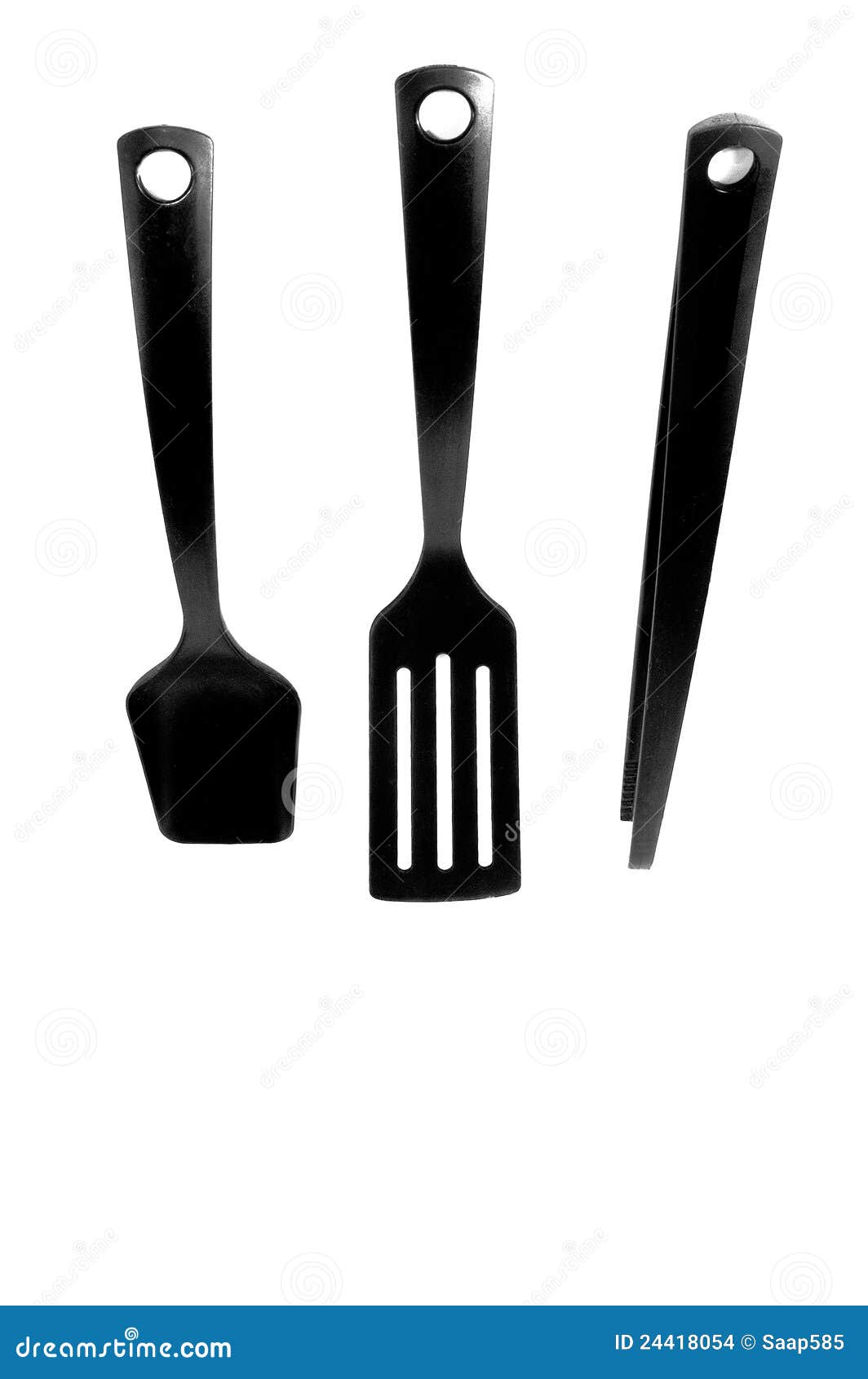 Black kitchenware pieces stock photo. Image of collection - 24418054
