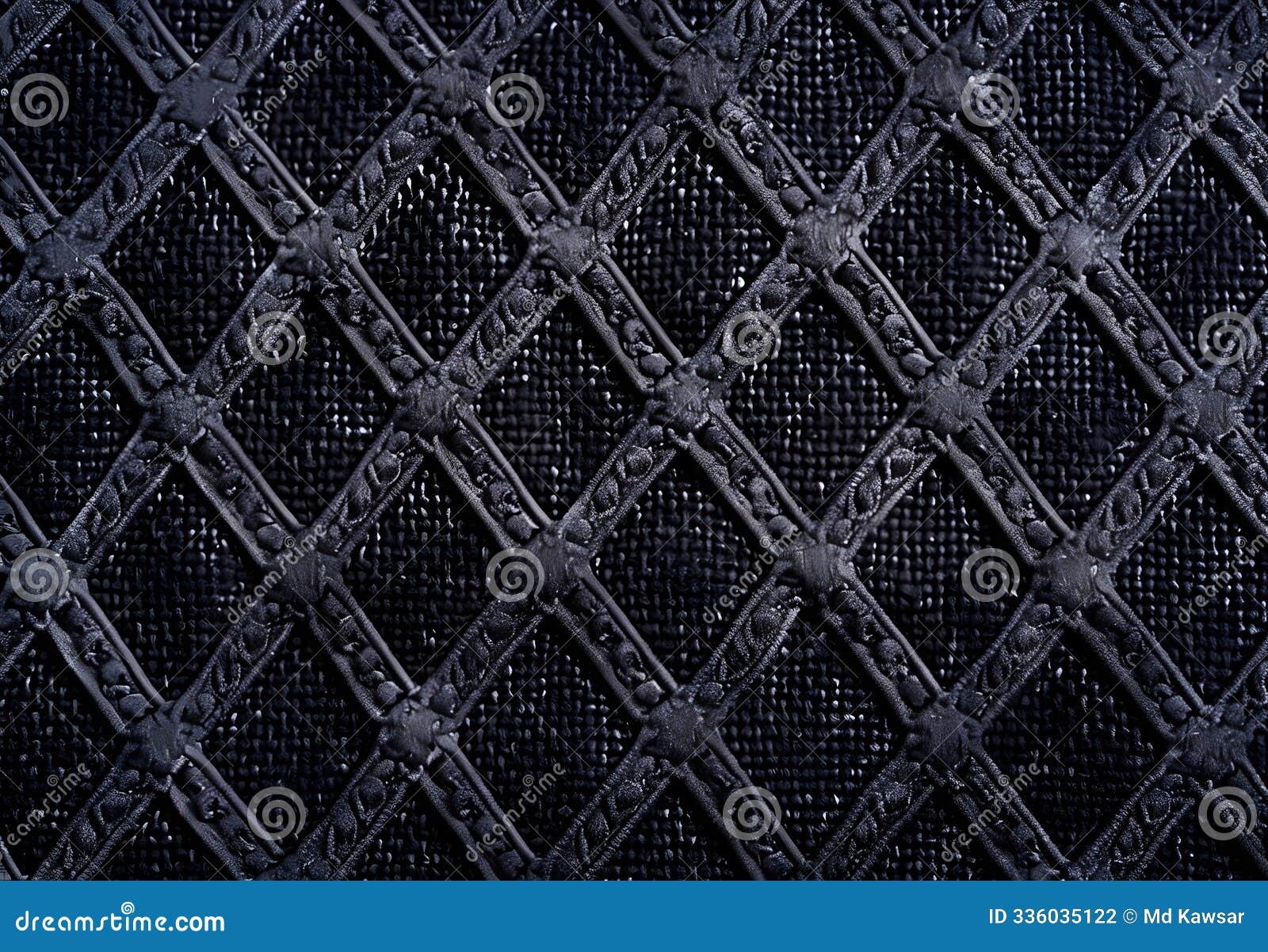 Black Knitted Fabric with Diamond Pattern Texture Stock Illustration ...