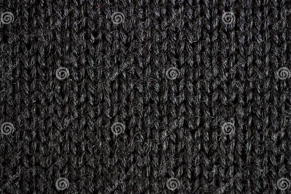 Black Knitted Textured Background Stock Image - Image of wool ...