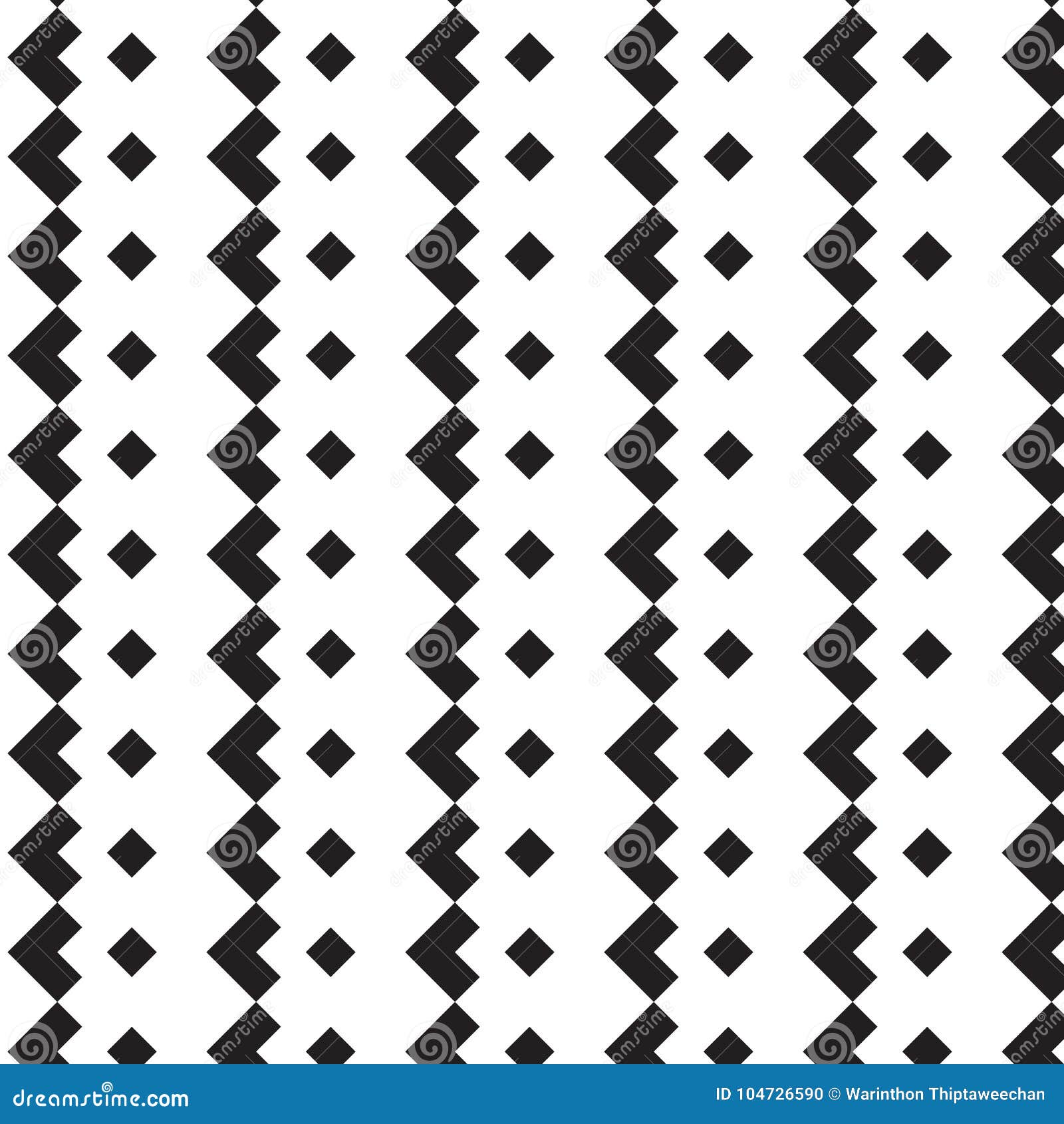 Black L Shape and Diamond Shape Vertical Striped Pattern Stock Vector ...